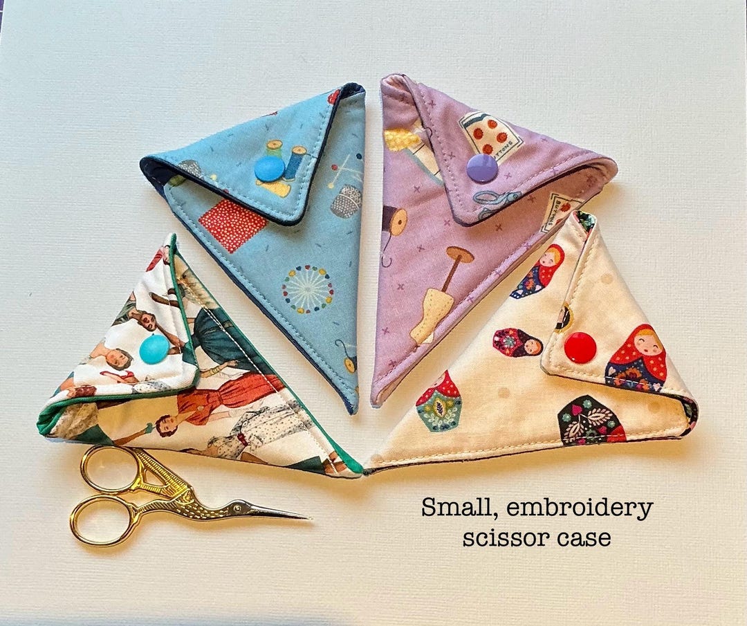Scissor Case/ Scissor Keeper: Padded, Fabric Case for Small, Embroidery ...
