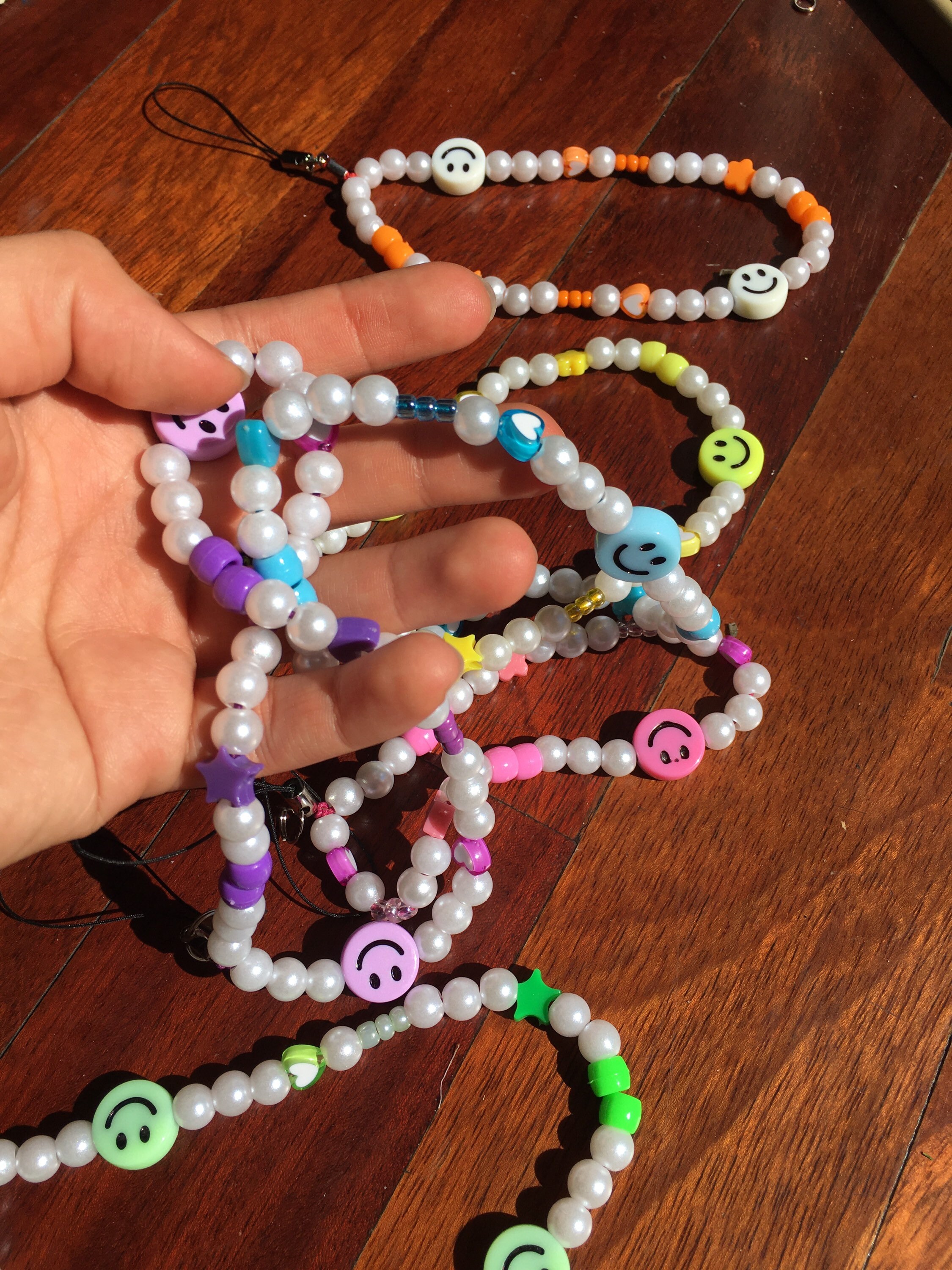 Handmade Colorful Phone Charm - Etsy UK