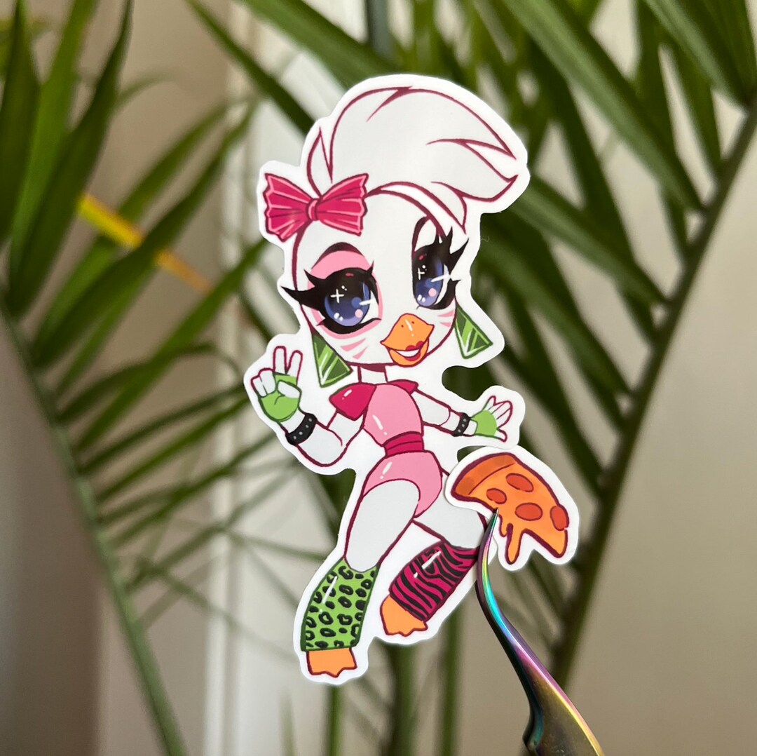 FNAF Chica Sticker and Pizza - Etsy