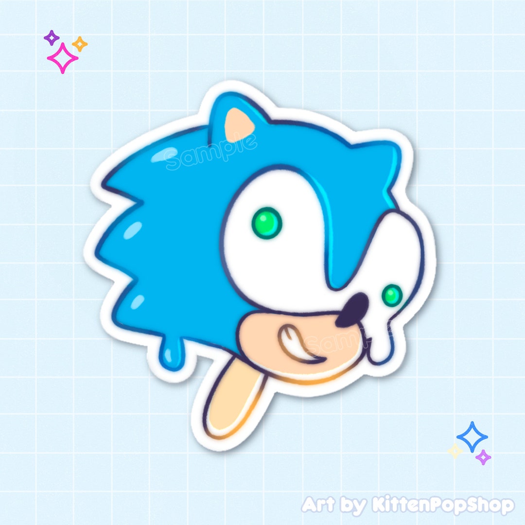 Sonic Popsicle Sticker - Etsy