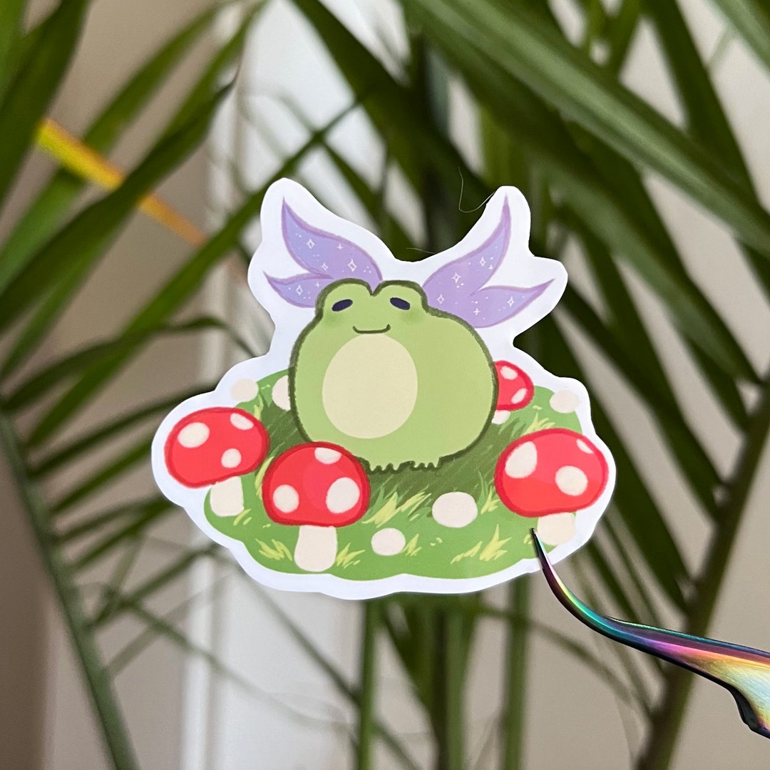 Frog Fairy Circle Sticker - Etsy