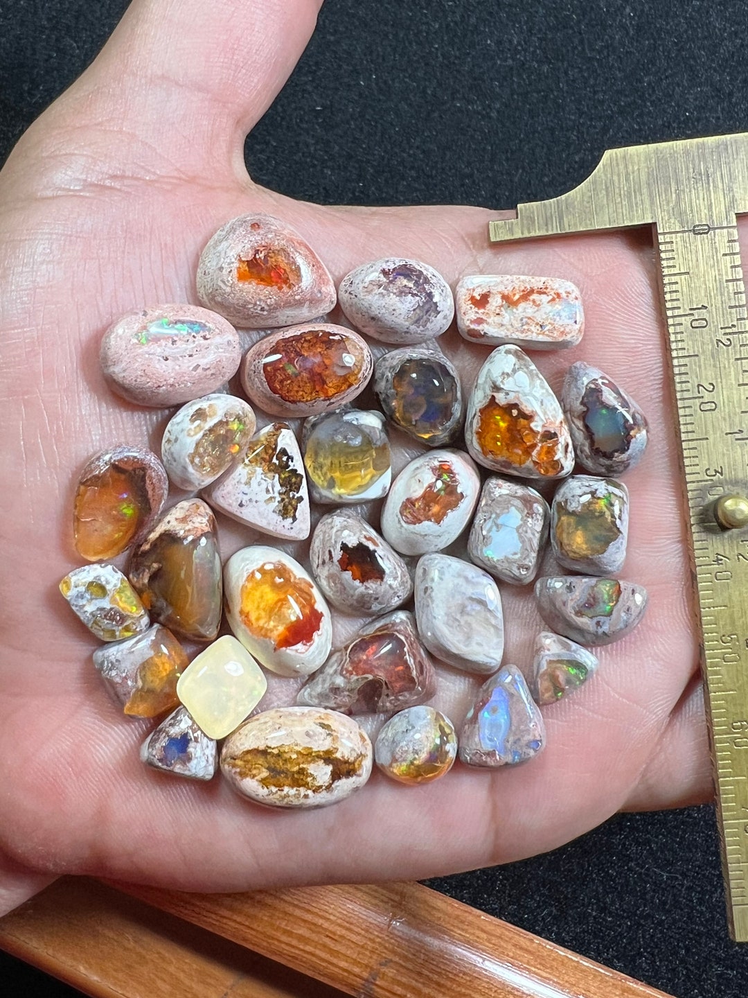 Incredible Batch of Fire Opals on Matrix With Their Beautiful Sparkles AA Quality 29 Pieces - Etsy