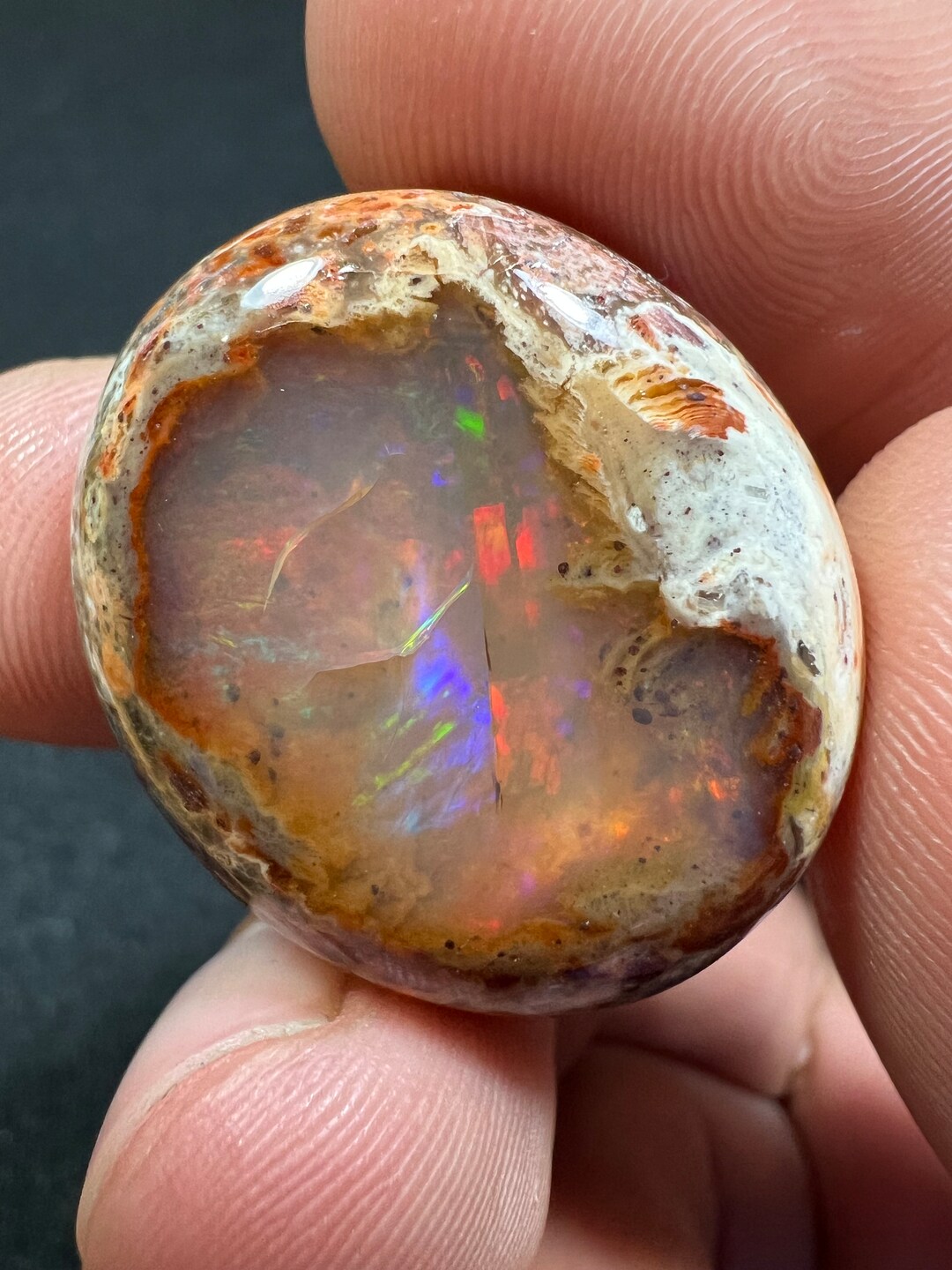 Amazing Fire Opal in Matrix With Its Beautiful Sparkles AAA Quality ...