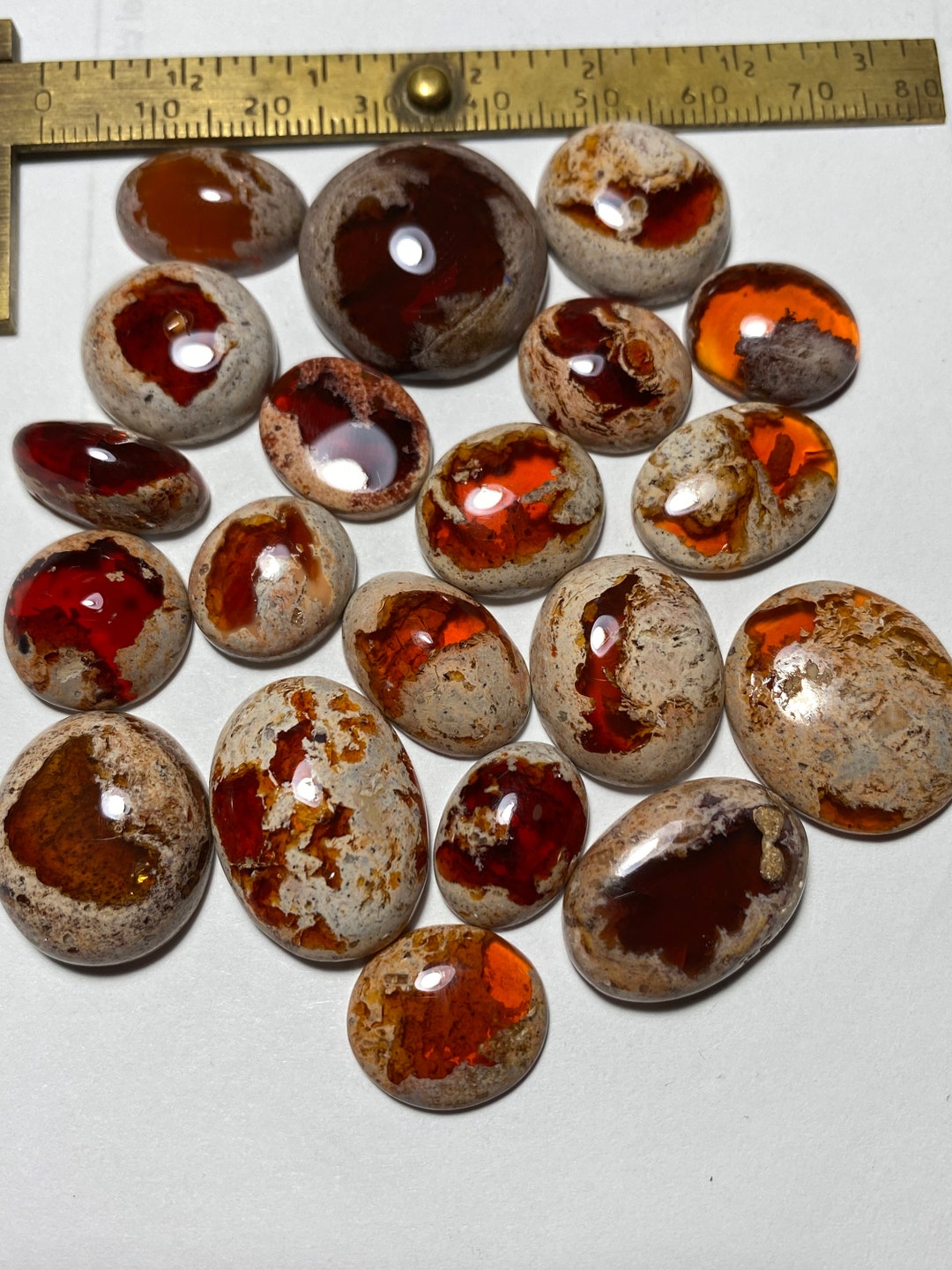 Amazing Cherry Fire Opal on Matrix AA Quality 20 Pieces - Etsy