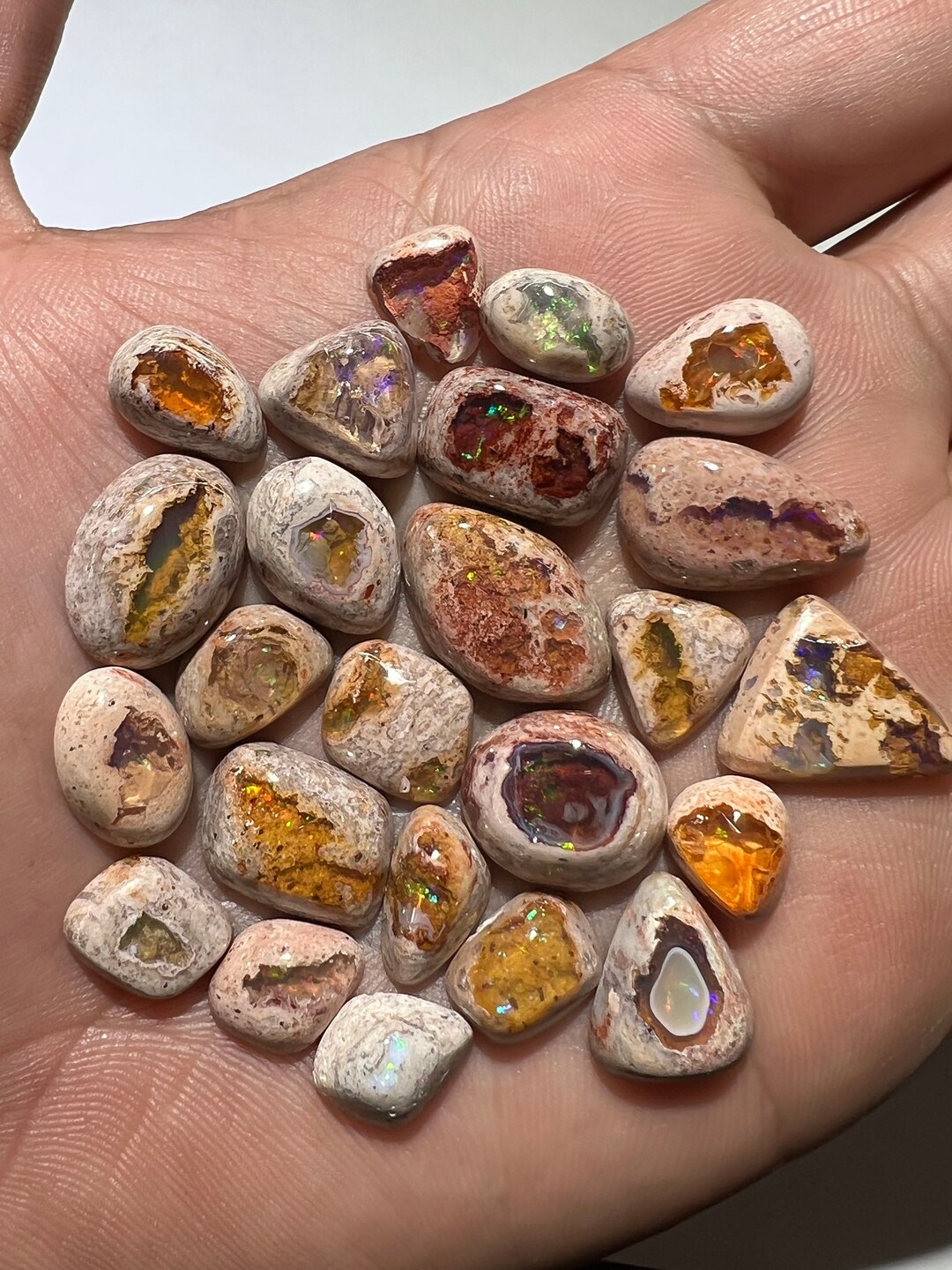 Incredible Batch of Fire Opals on Matrix With Their Beautiful - Etsy