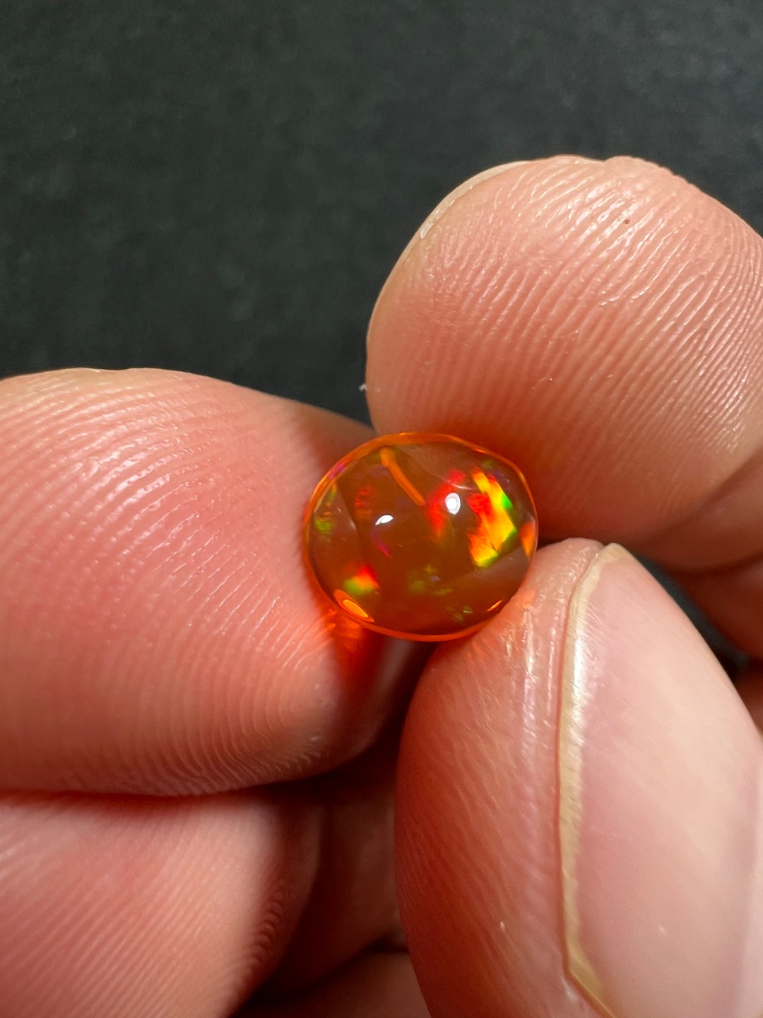 Amazing Fire Opal With Its Beautiful Sparkles and Rutile Inlay AA ...