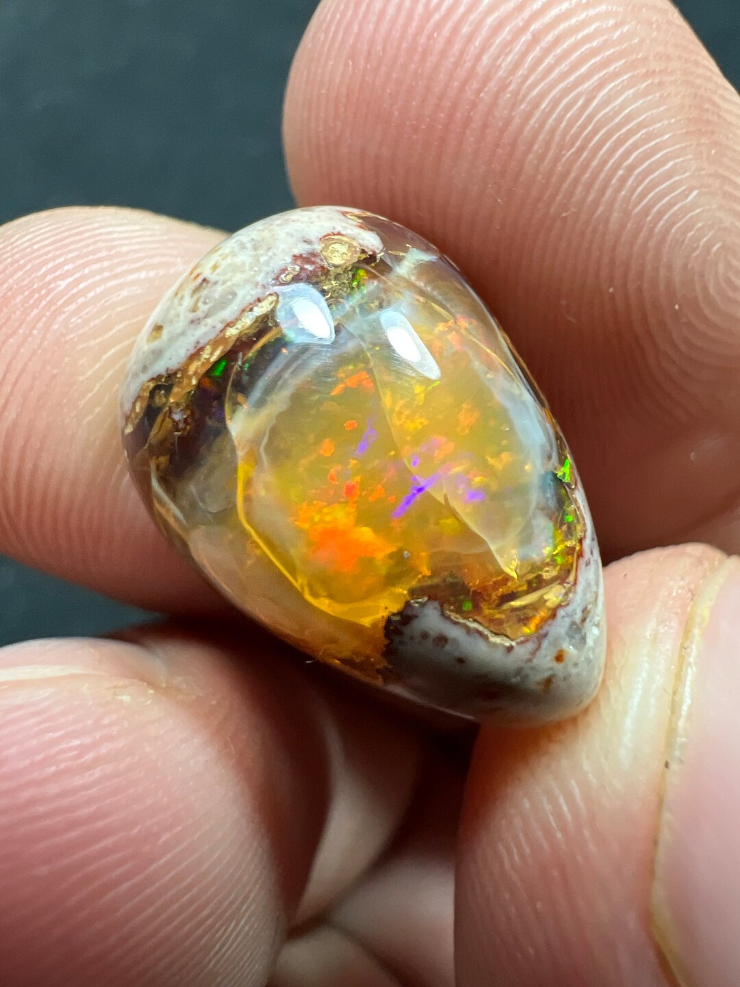 Amazing Fire Opal in Matrix With Its Beautiful Sparkles AAA Quality ...