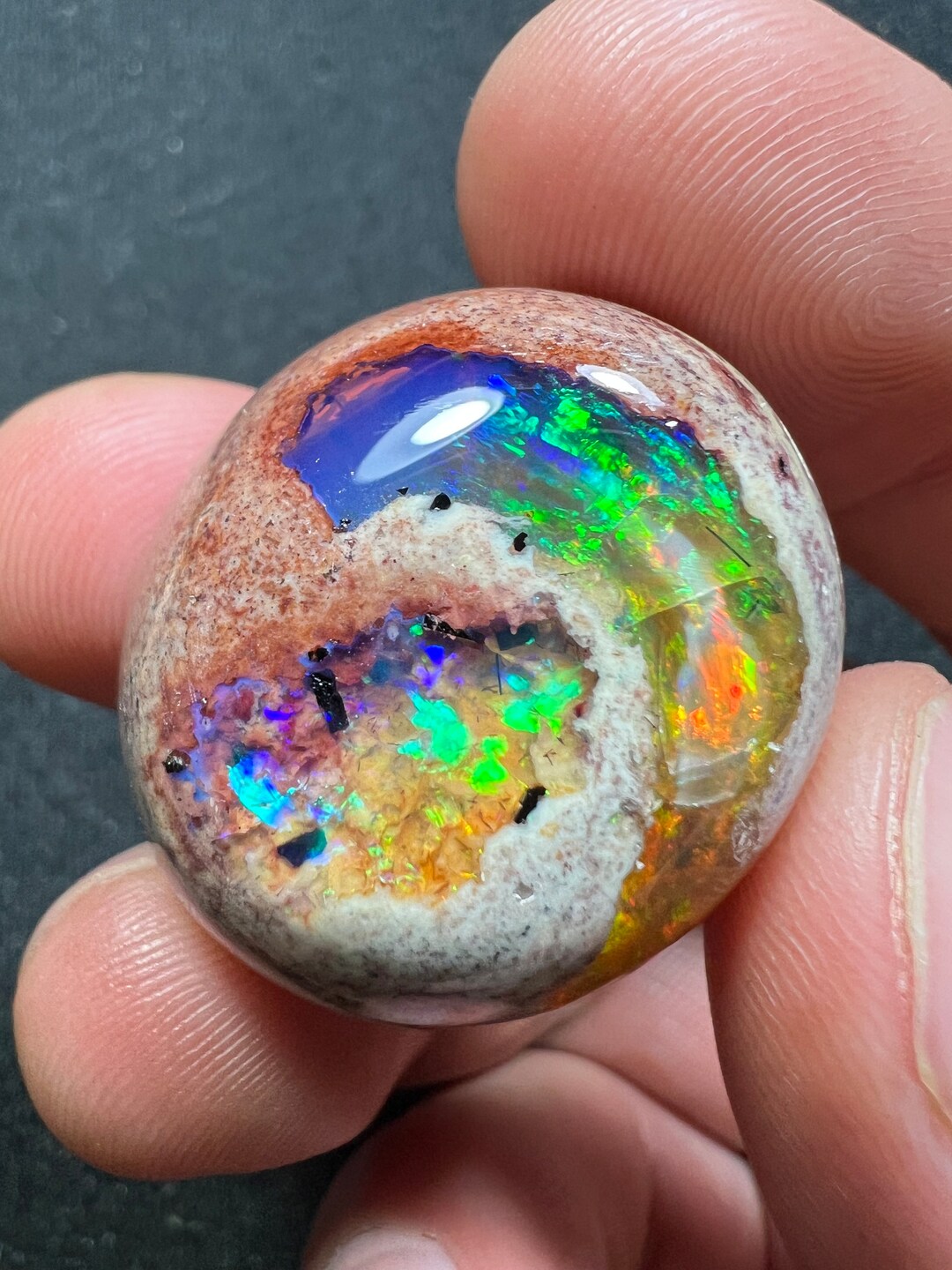 Amazing Large Fire Opal on Matrix With Its Beautiful Sparkles and ...