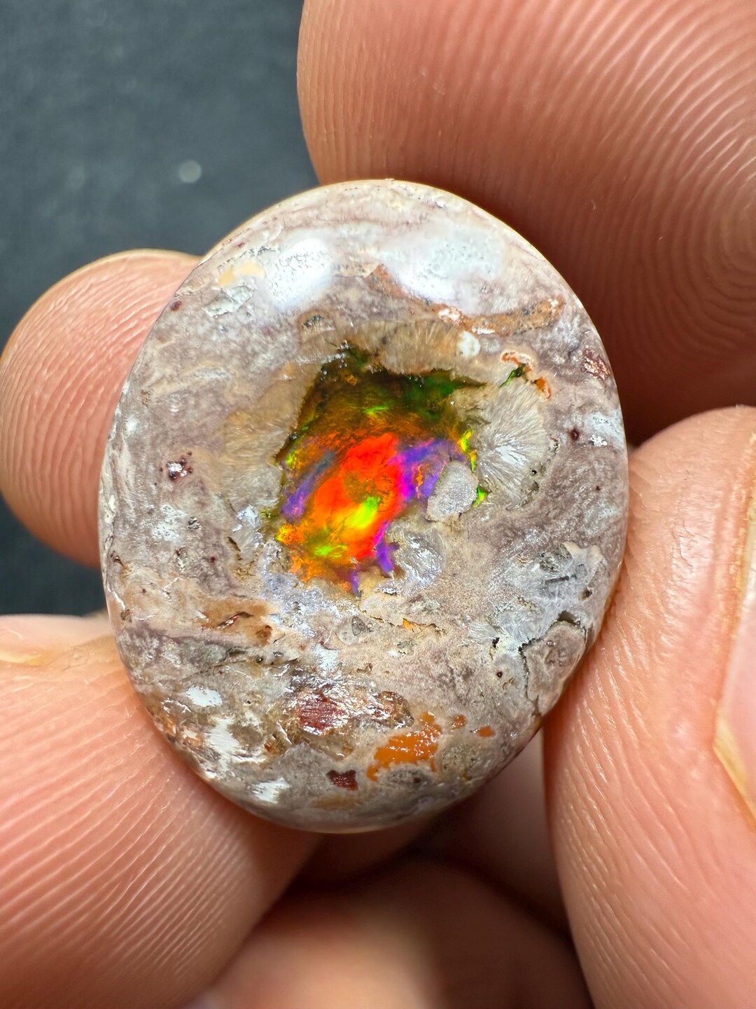 Amazing Fire Opal in Matrix With Its Beautiful AAA Quality Flashes ...