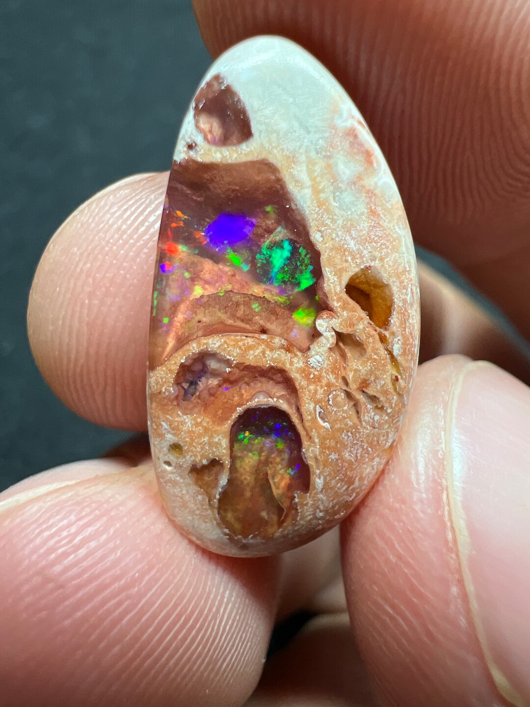 Amazing Fire Opal on Matrix With Its Beautiful Sparkles and Landscapes ...