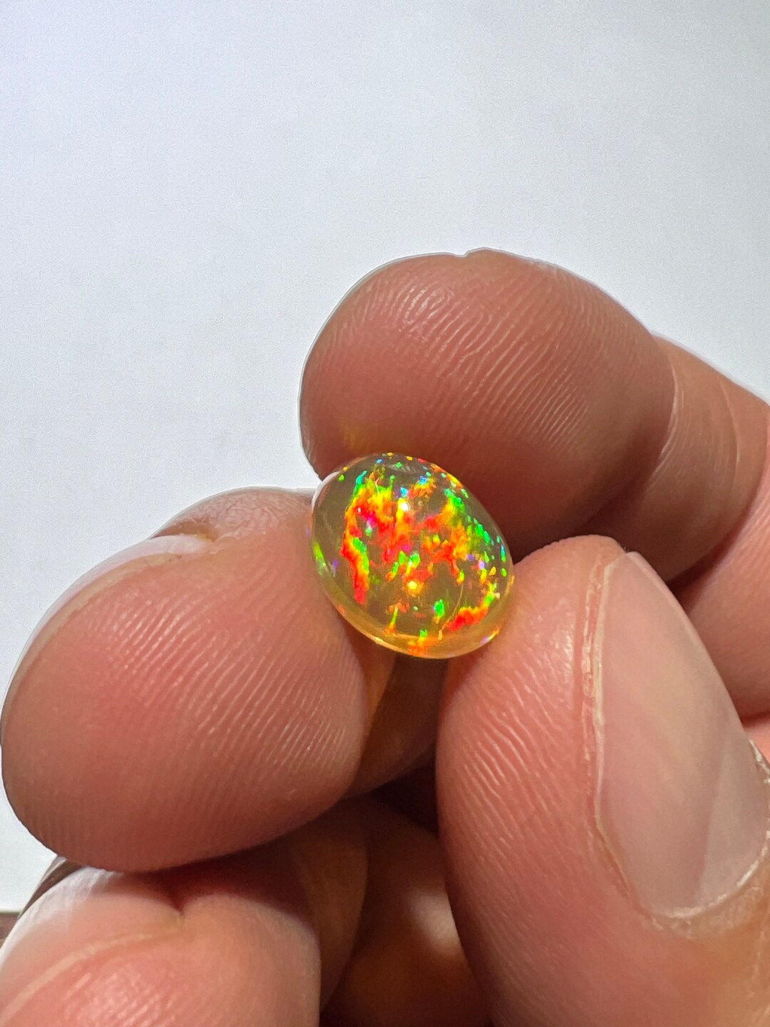 Amazing Fire Opal With Its Beautiful Sparkles Top AAA Quality Weight 3. ...