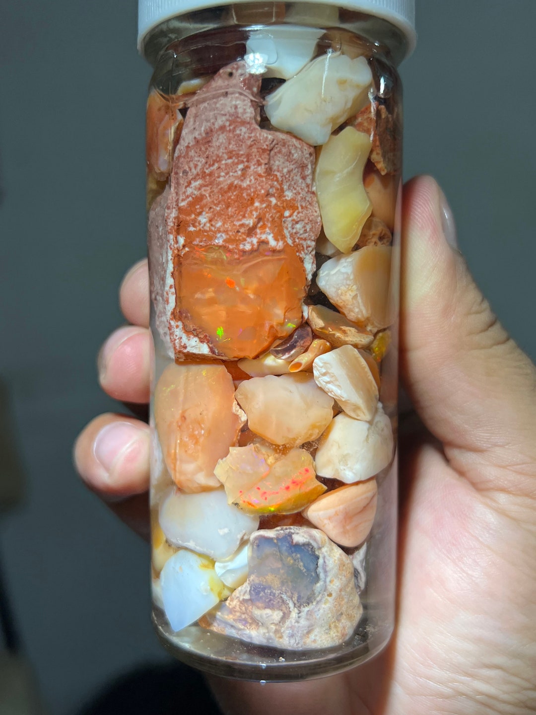 Amazing Matrix Fire Opal Matrix Jar - Etsy
