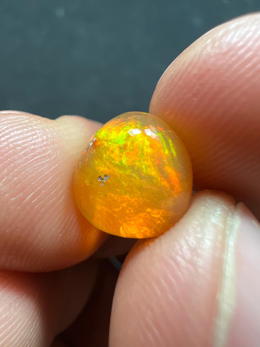 Amazing Fire Opal on Matrix With Its Beautiful Sparkles and Landscapes ...