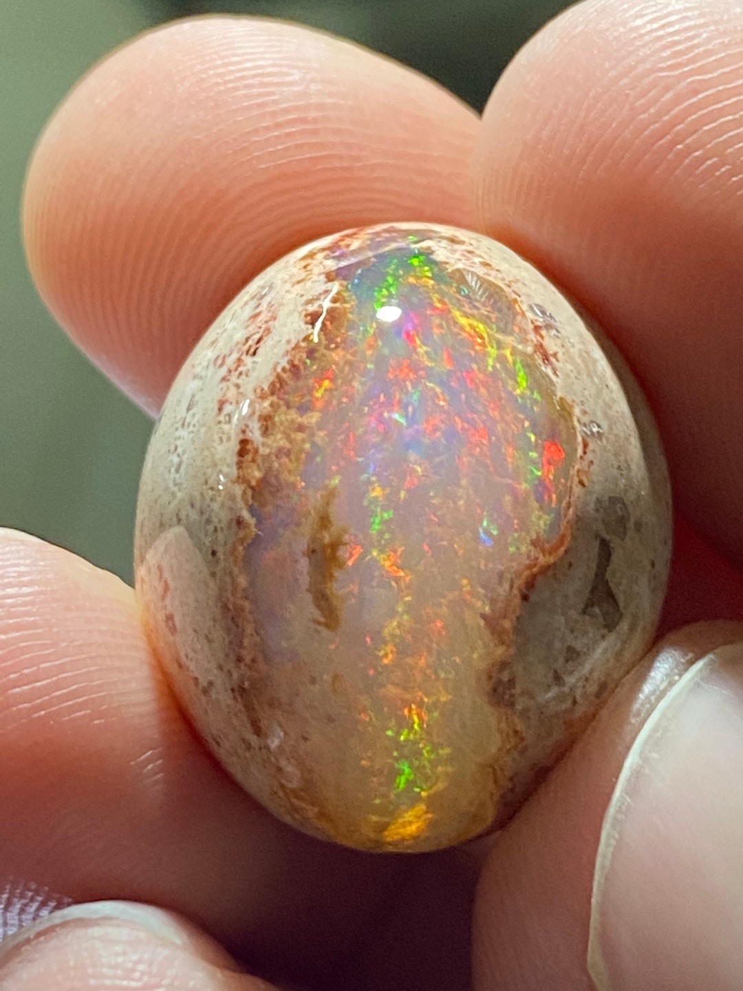 Amazing Fire Opal in Matrix With Its Beautiful Sparkles AAA Quality ...