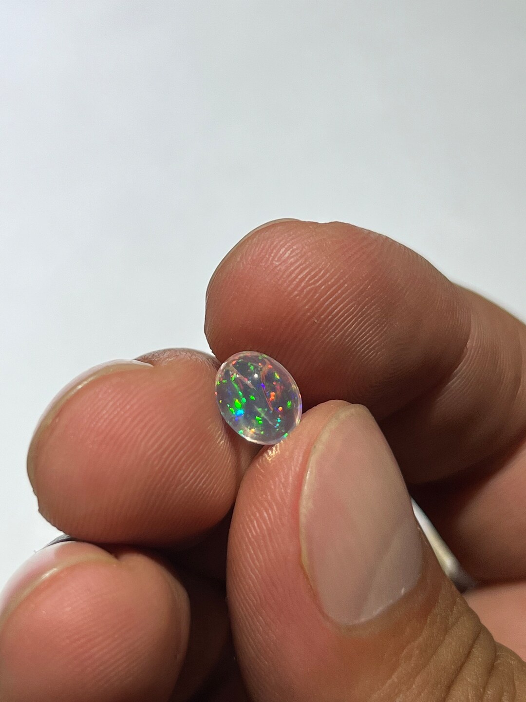 Amazing Water Opal With Its Beautiful Rainbow Rain Sparkles and Rutile ...
