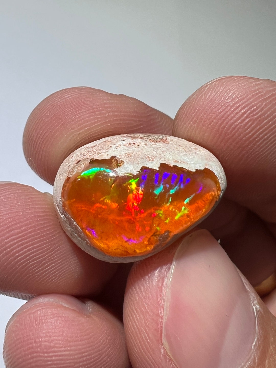 Incredible Fire Opal on Matrix With Its Beautiful Sparkles AAA Quality ...