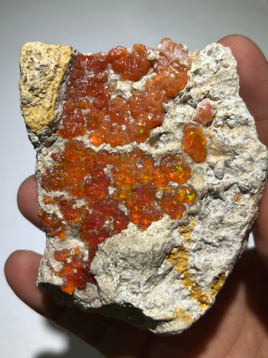 Amazing and Large Specimen of Fire Opal on Matrix - Etsy