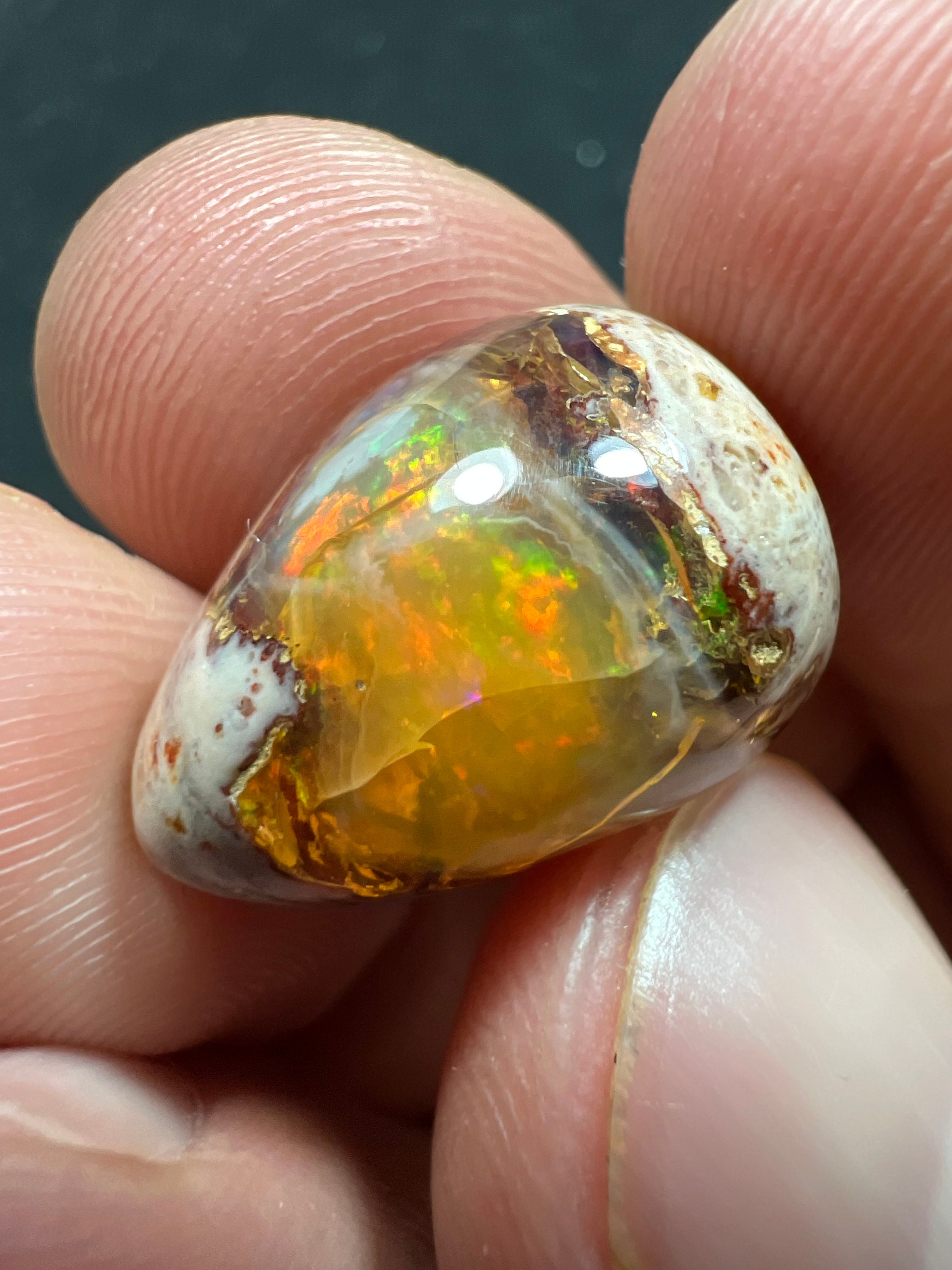 Amazing Fire Opal in Matrix With Its Beautiful Sparkles AAA Quality ...