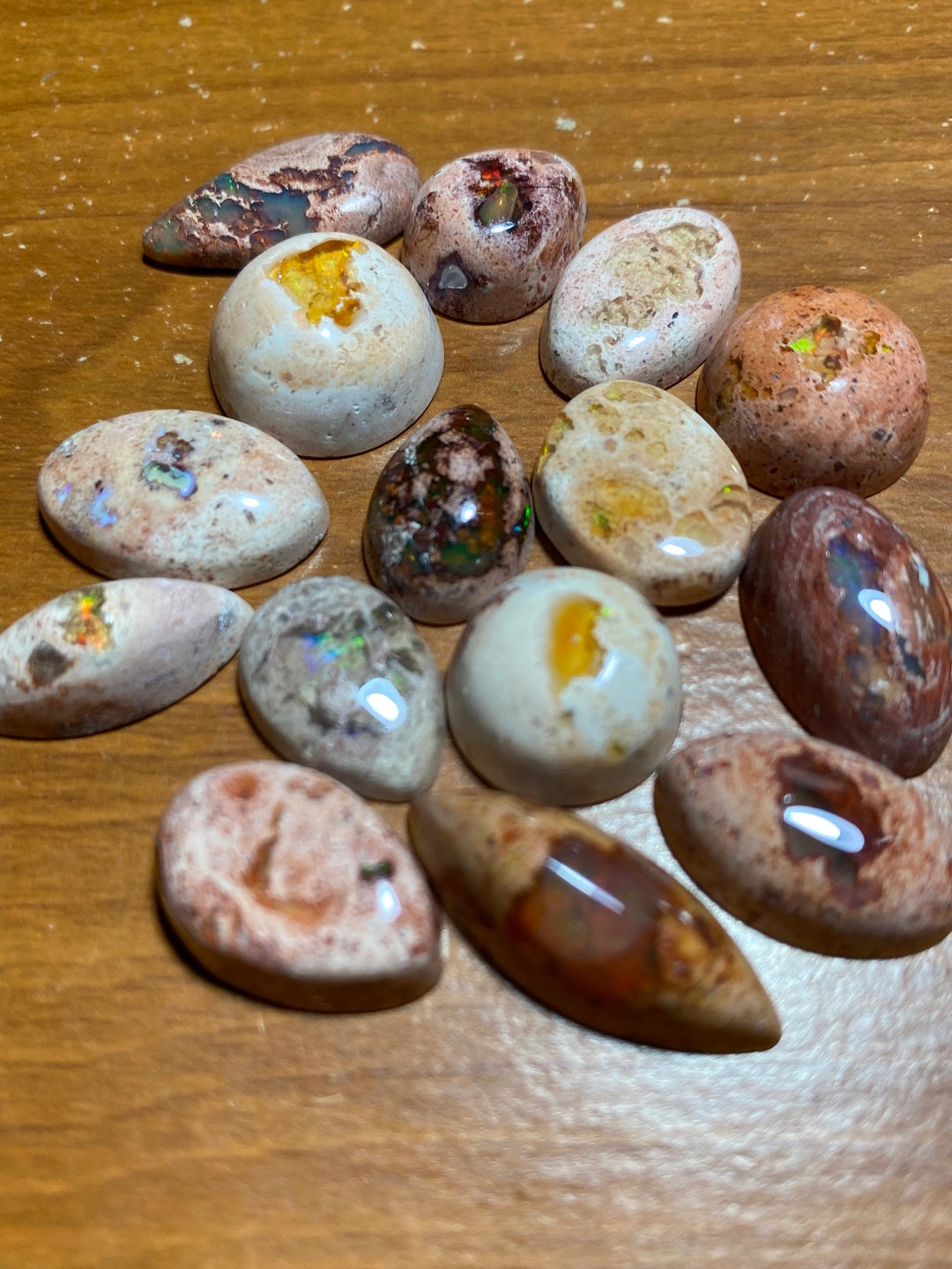 Amazing Batch of Fire Opals on Matrix With Their Beautiful Sparkles 15 Pieces - Etsy