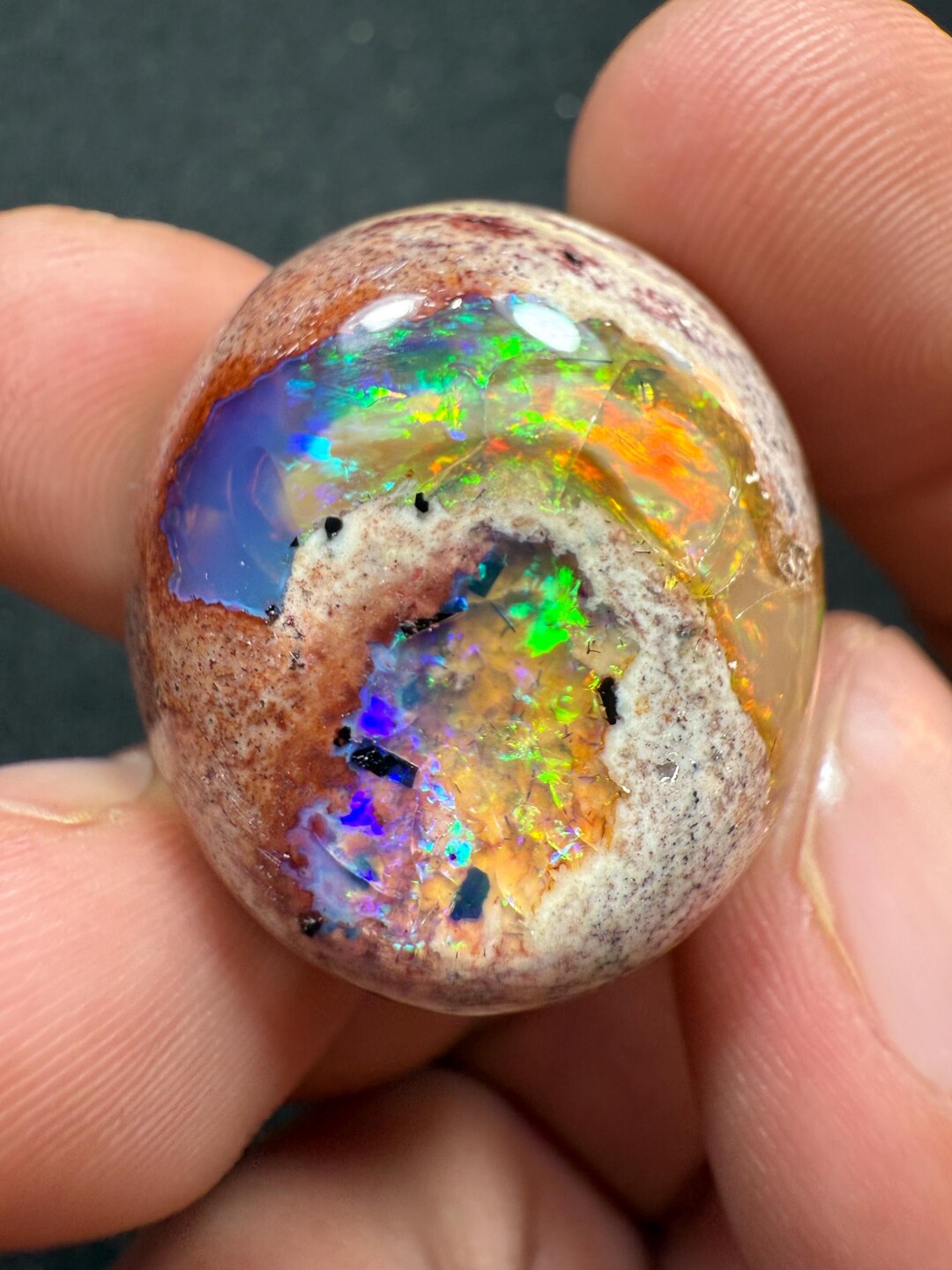 Amazing Large Fire Opal on Matrix With Its Beautiful Sparkles and ...