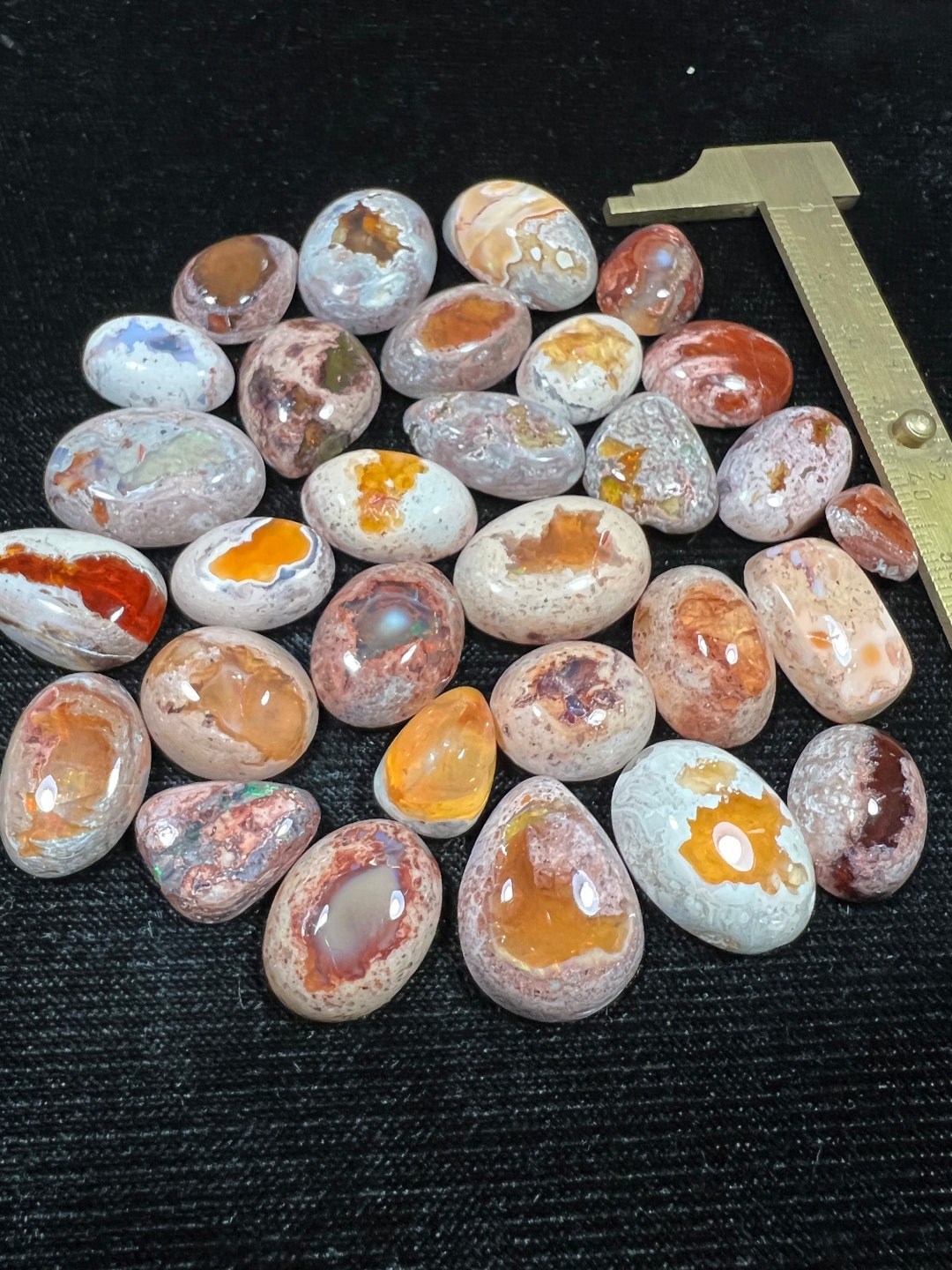 Amazing Lot of Fire Opals in Matrix With Its Beautiful Sparkles 30 ...