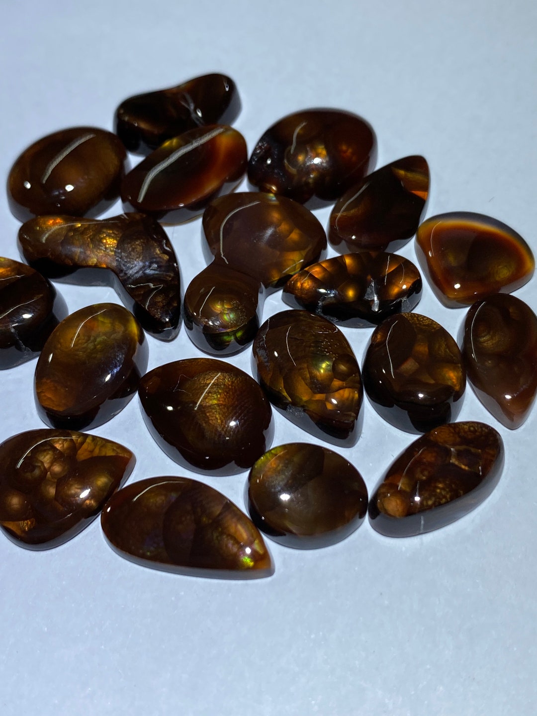 Incredible Batch of Fire Agates With Their Beautiful Sparkles 19 Pieces ...