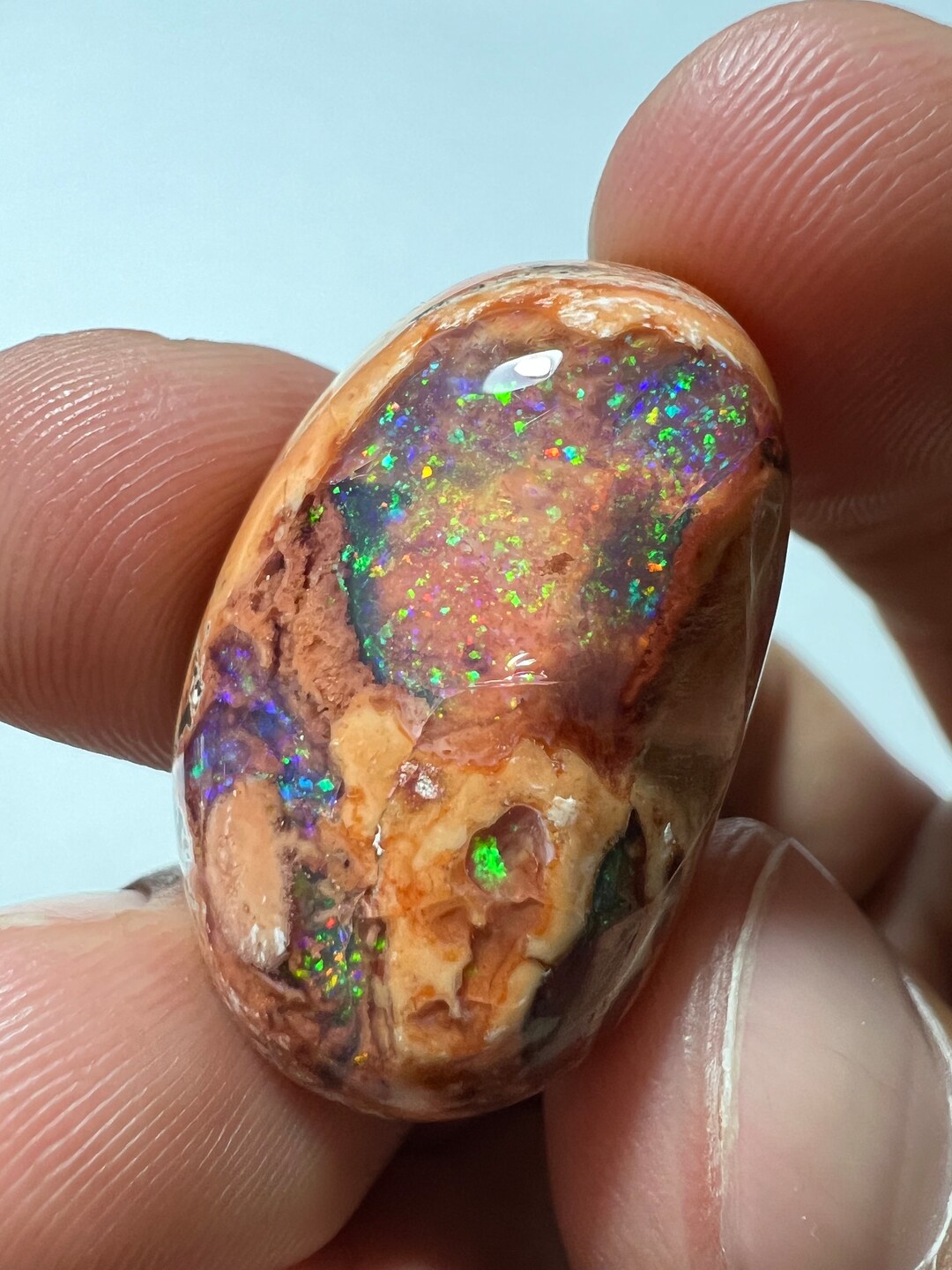 Amazing Fire Opal Matrix With Its Beautiful Rainbow Sparkles - Etsy