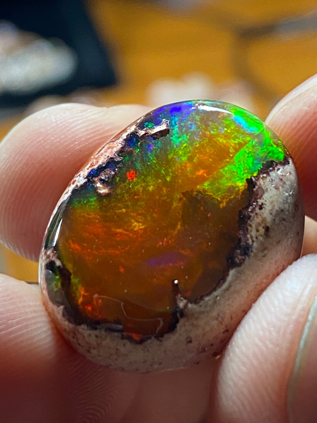 Astonishing Matrix Fire Opal With Its Dazzling Sparkles AAA Quality Weight 28.60 Carats Measure ...