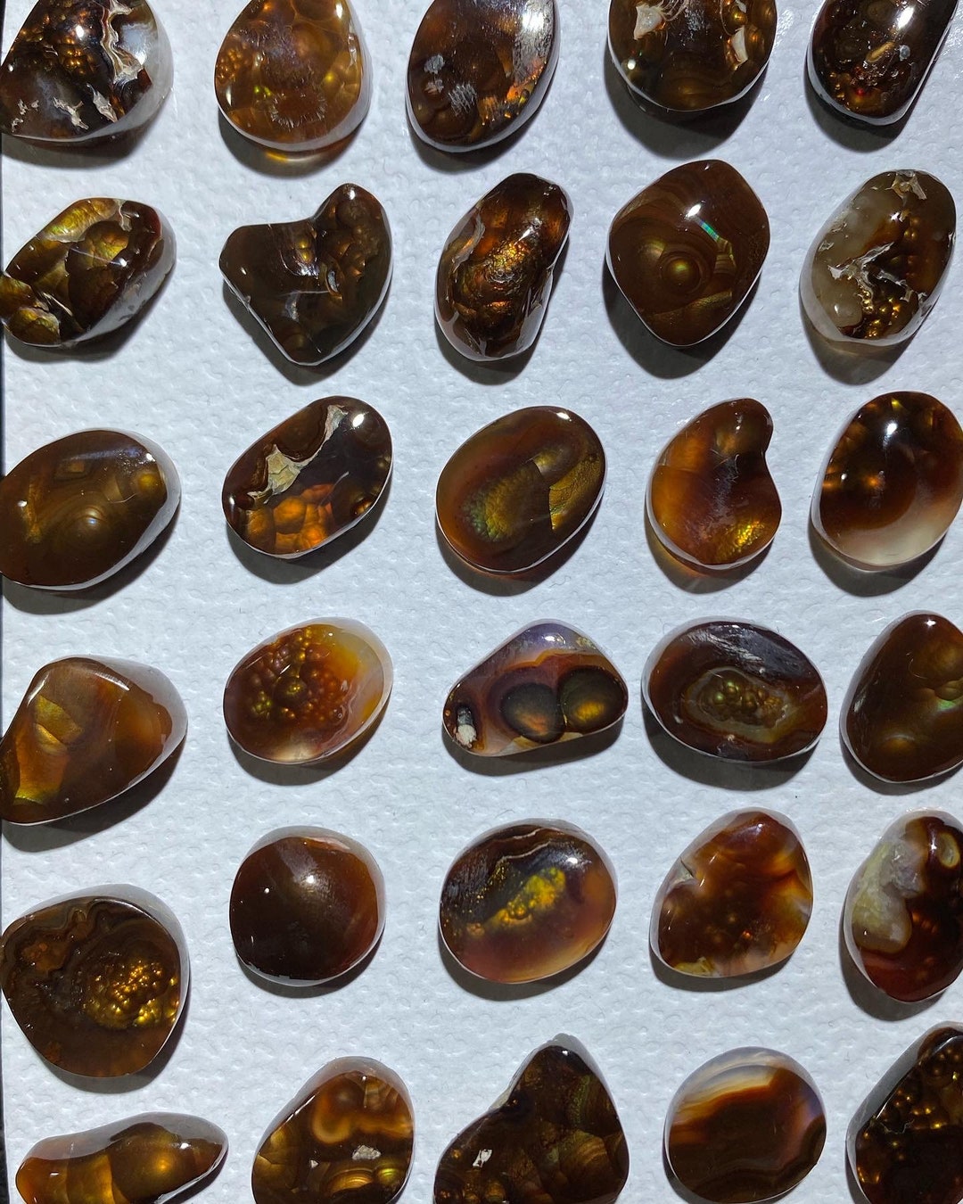 Amazing Batch of Fire Agates With Their Beautiful Sparkles 30 Pieces - Etsy