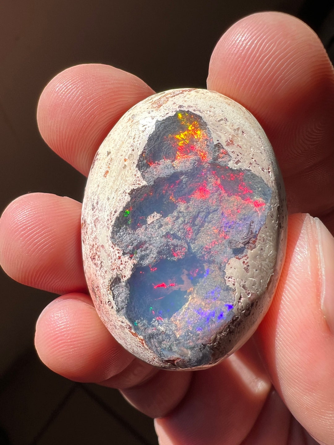 Amazing Large Fire Opal on Matrix With Its Beautiful Sparkles and ...