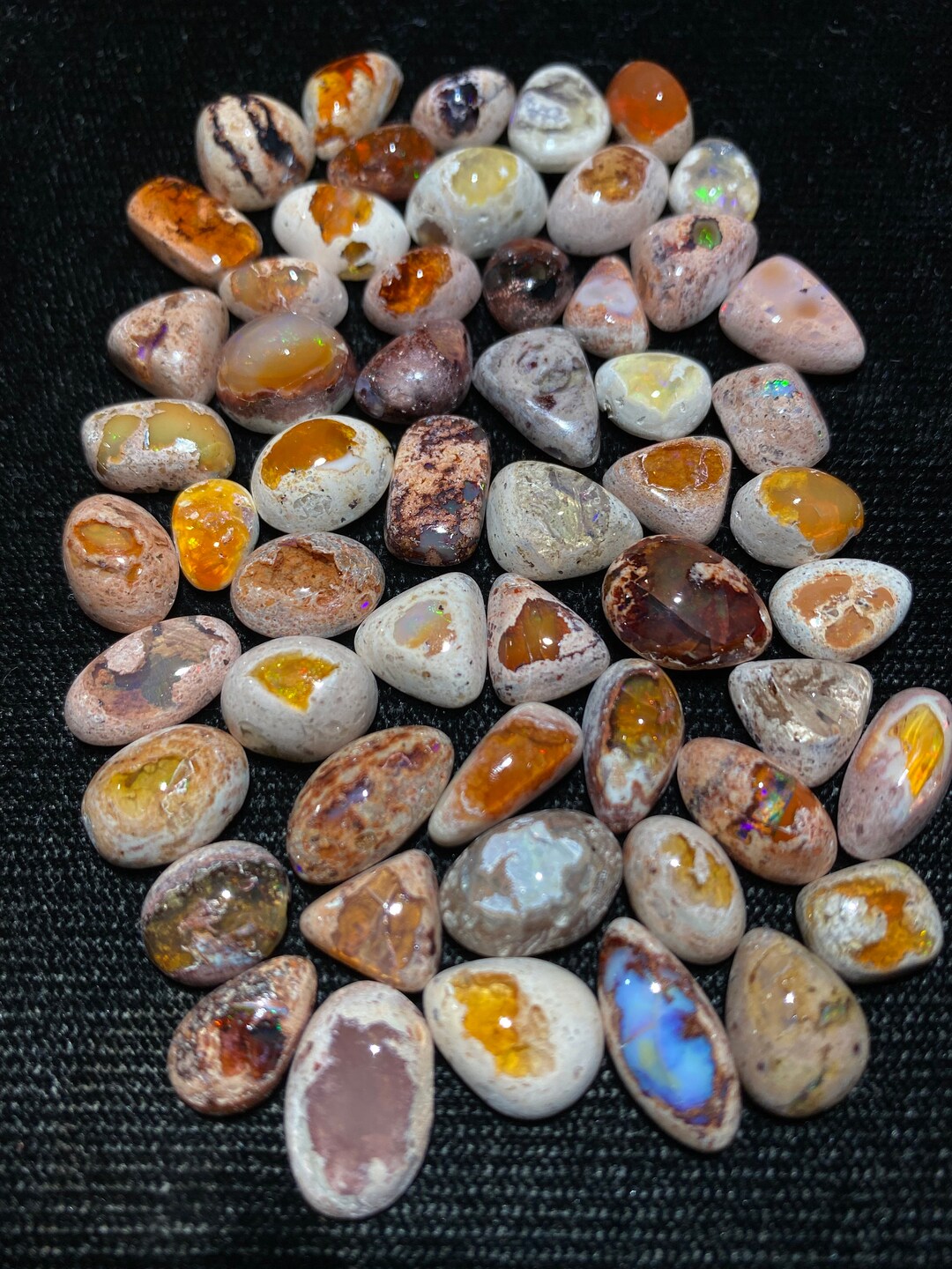 Amazing Fire Opal in Matrix With Its Dazzling Rainbow Sparkles 55 ...