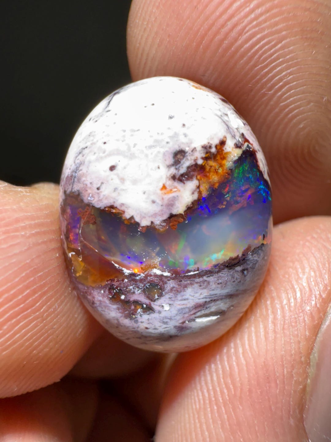 Amazing Fire Opal on Matrix With Its Beautiful Sparkles and Landscapes ...