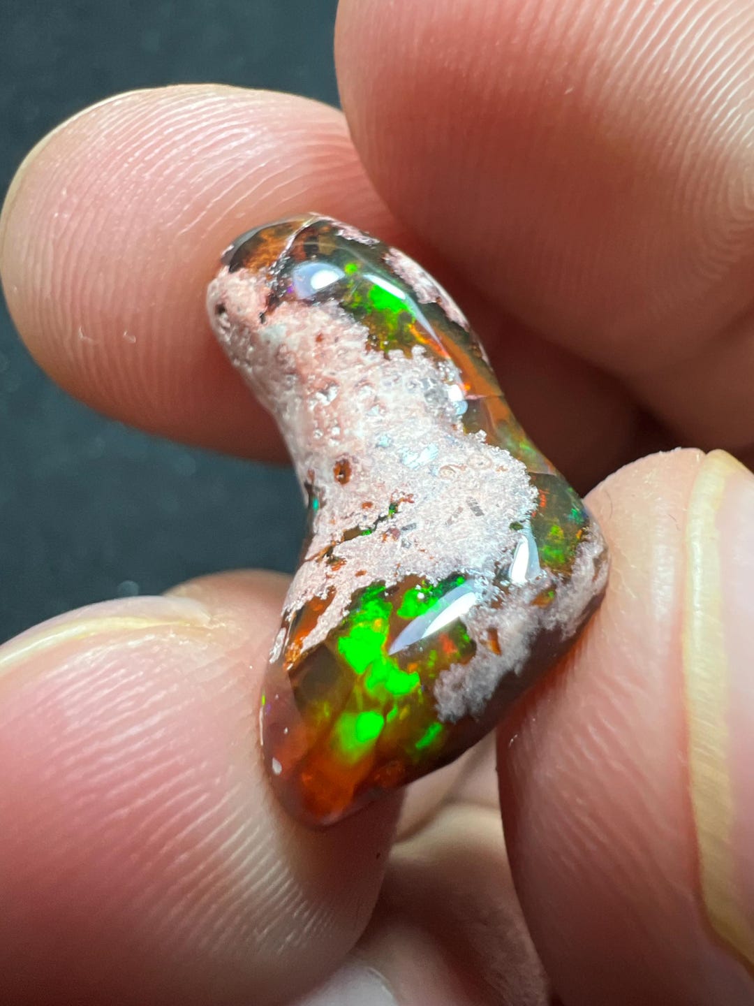 Amazing Fire Opal on Matrix With Its Beautiful Sparkles and Landscapes ...