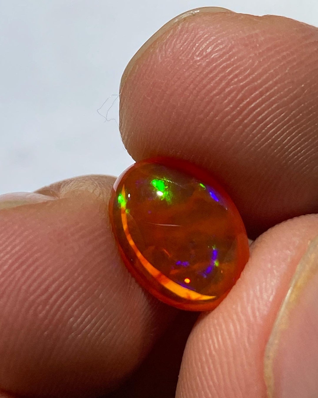Amazing Cherry Fire Opal With Its Beautiful Rainbow Colors Weight 3.30 ...