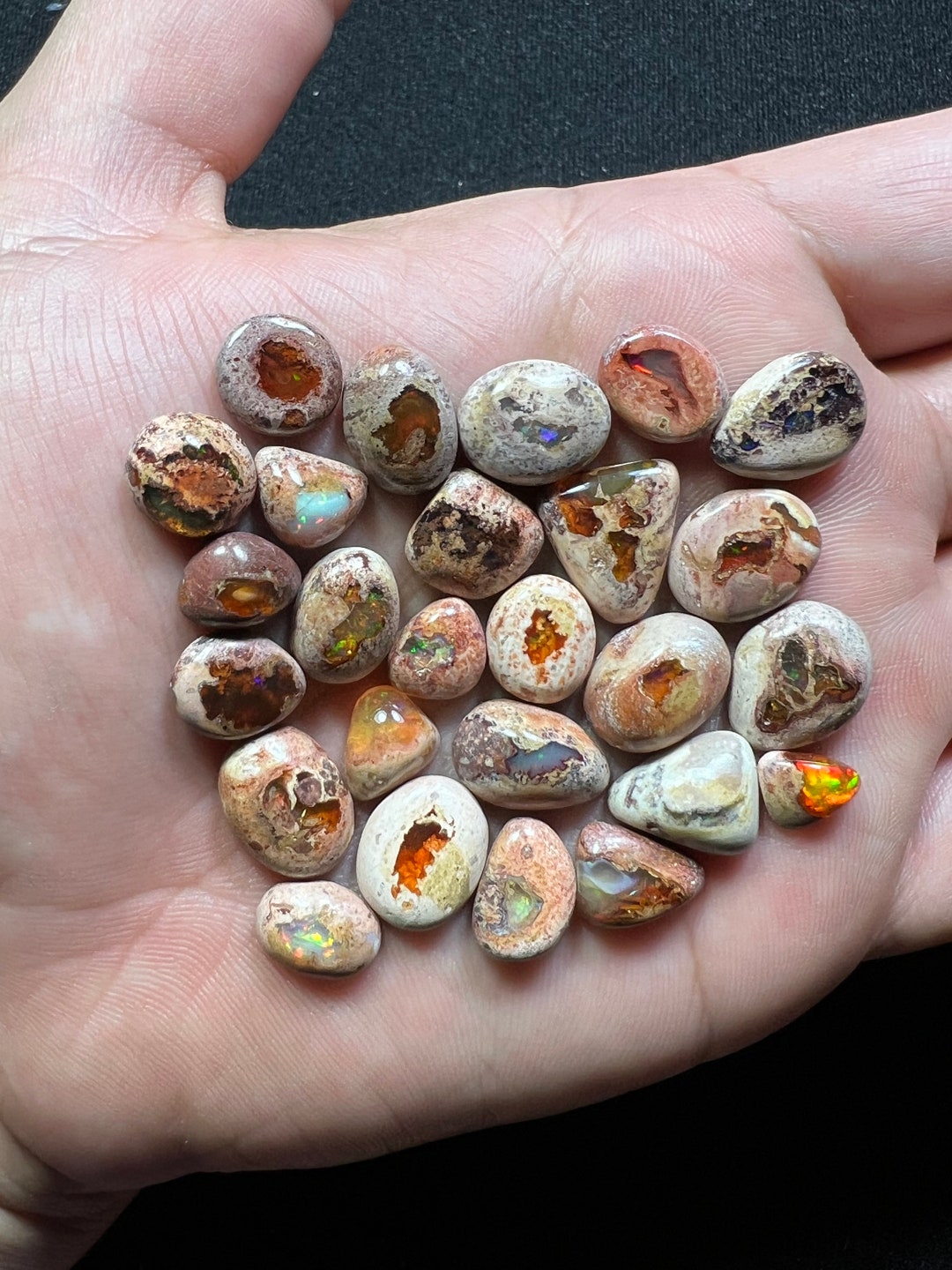 Amazing Lot of Fire Opals in a Matrix With Their Beautiful Sparkles AAA ...
