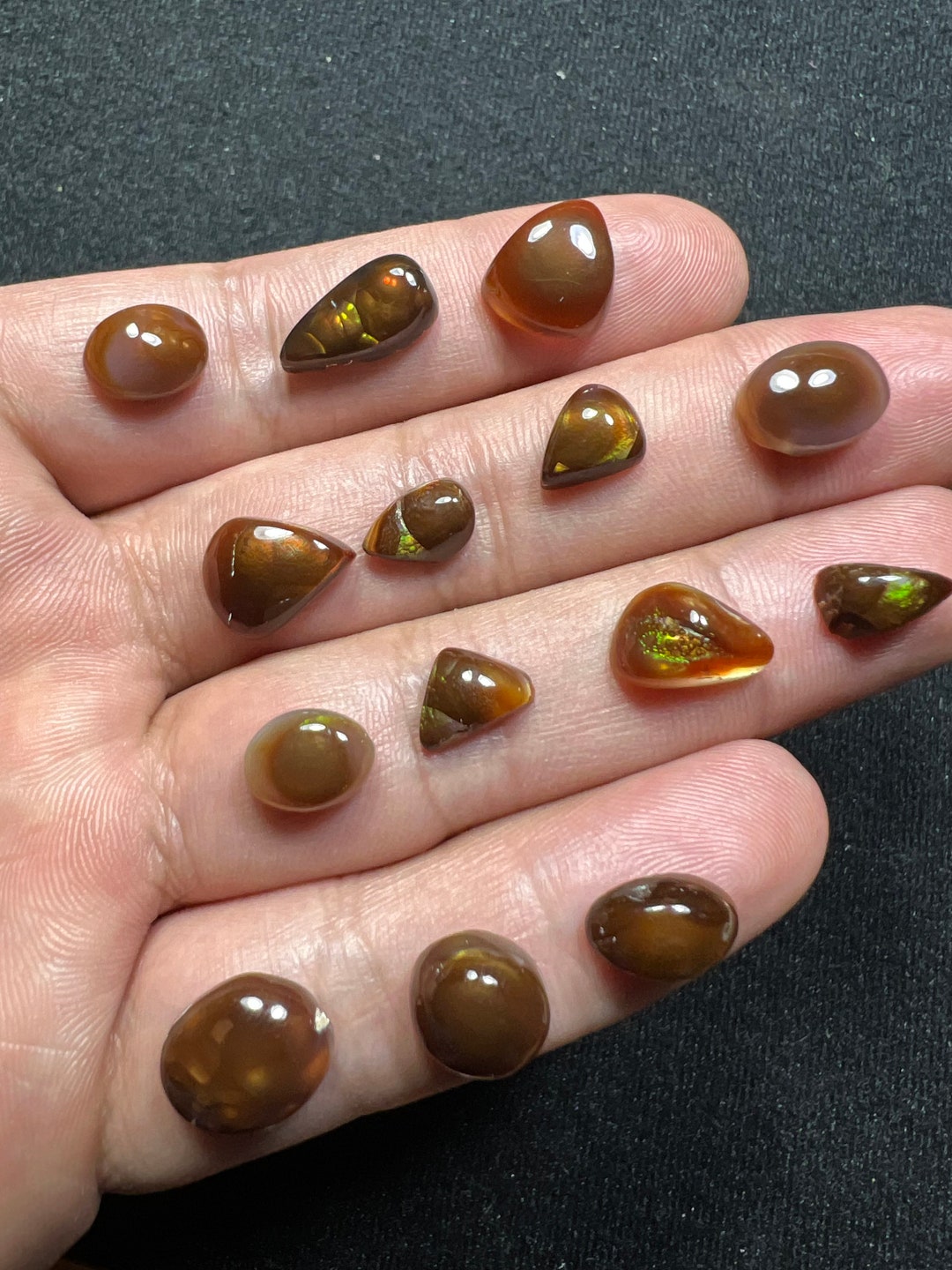 Amazing Batch of Fire Agates With Their Beautiful Sparkles 14 Pieces - Etsy