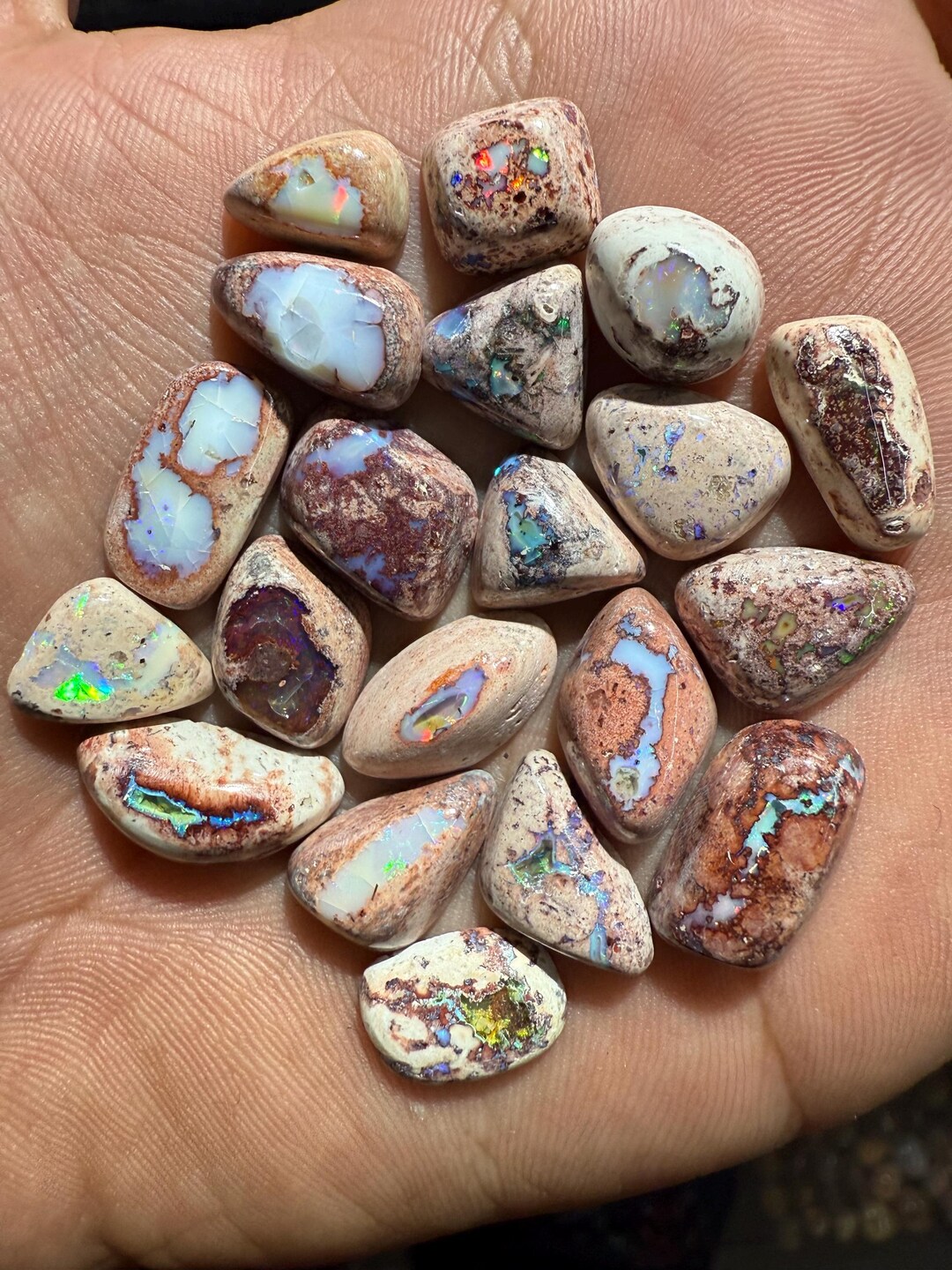 Amazing Batch of Fire Opals in Matrix With Its Beautiful Flashes 20 ...
