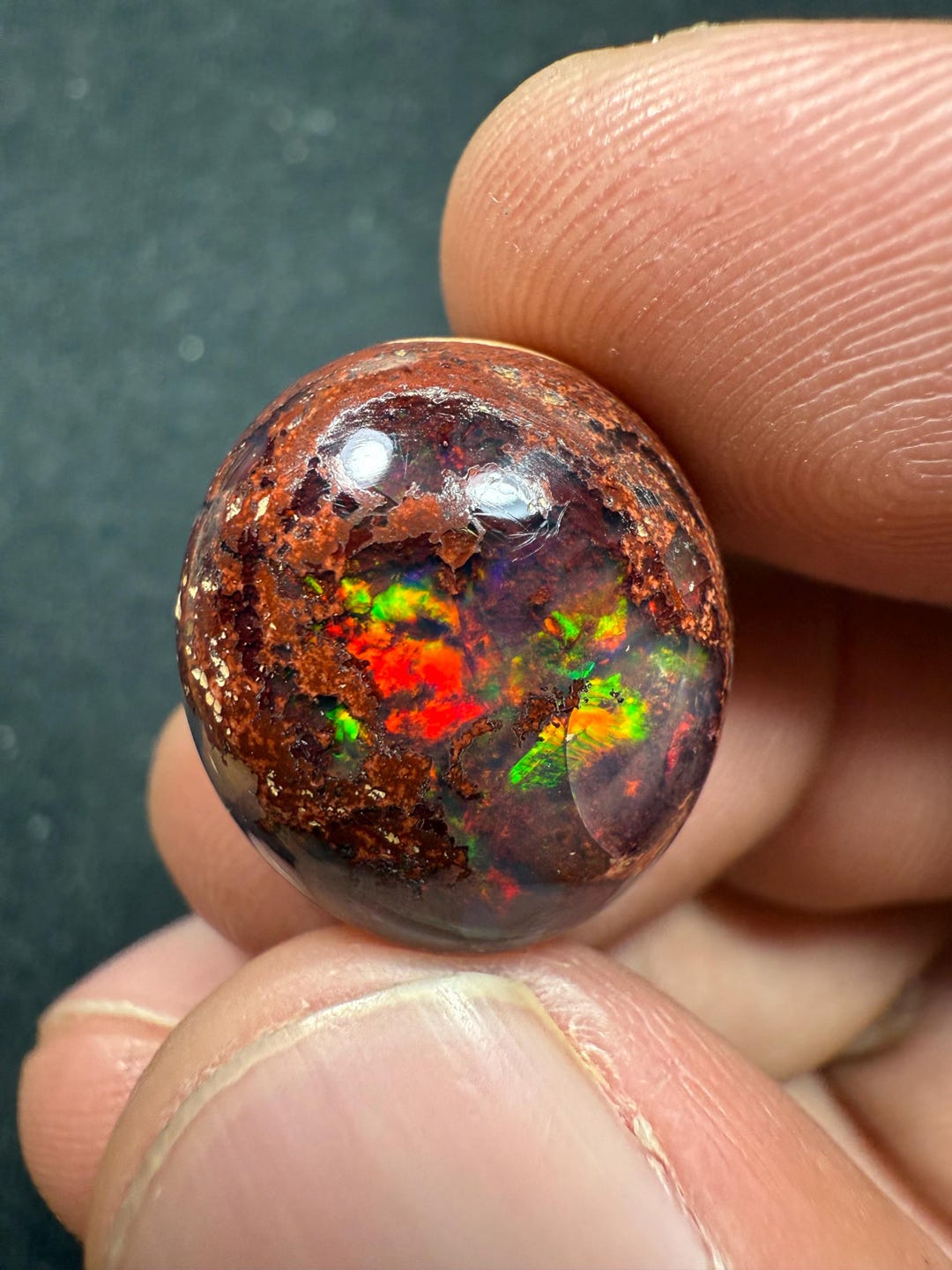 Amazing Fire Opal in Matrix With Its Beautiful Flashes AAA Quality ...