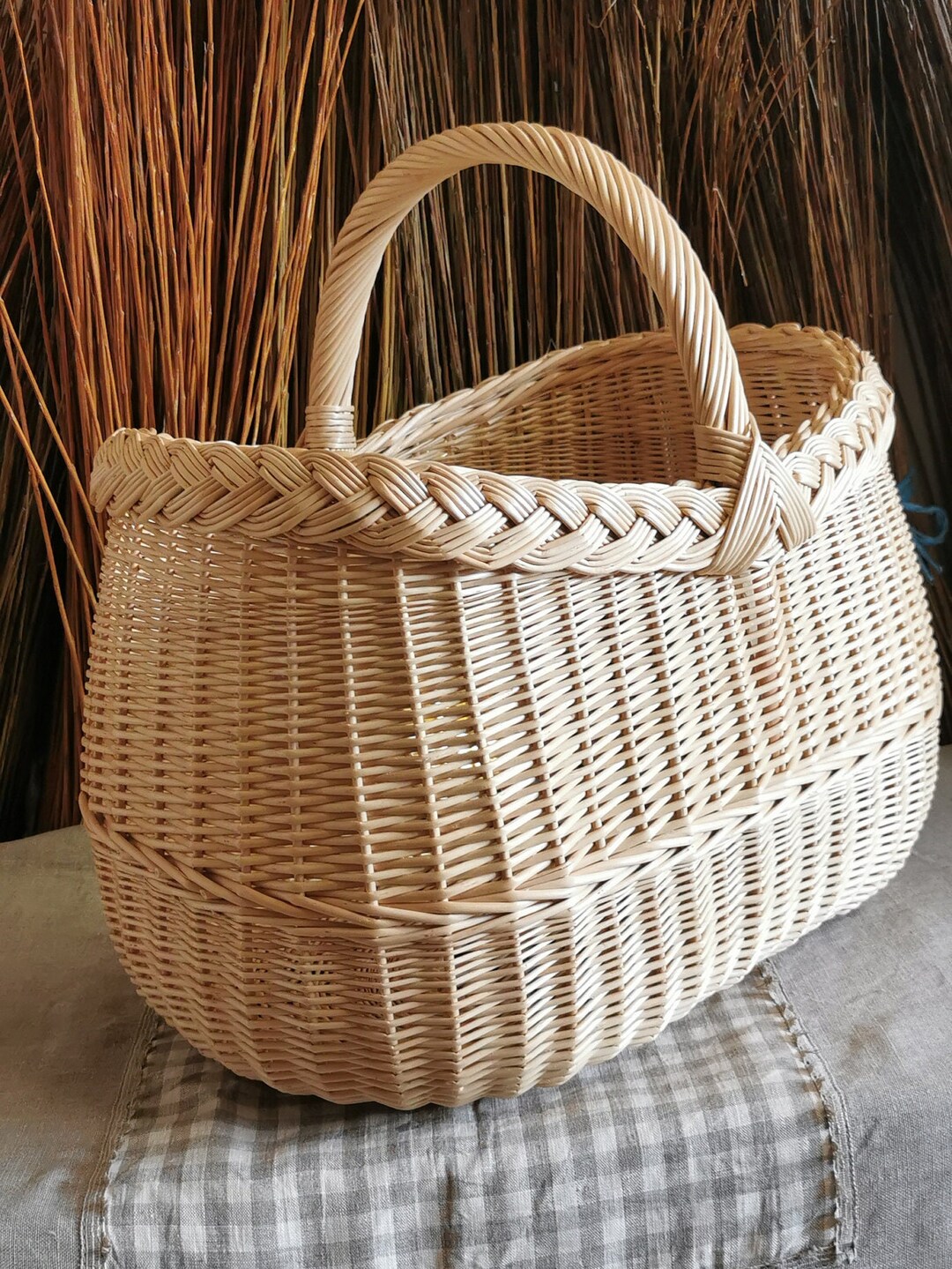 Wicker Willow Basket - Etsy