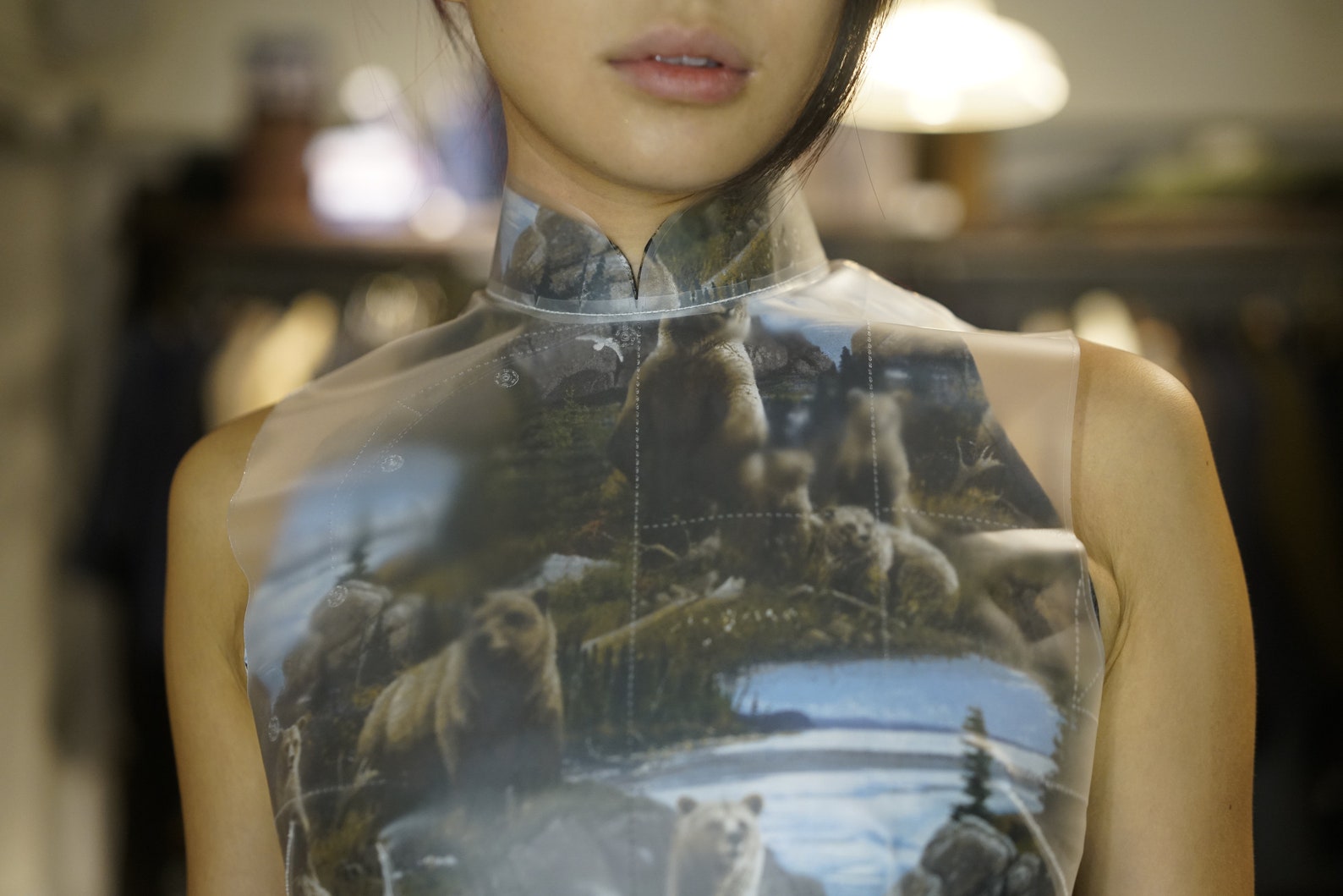 PVC Translucent Cropped Cheongsam Top Skirt tailor-made - Etsy