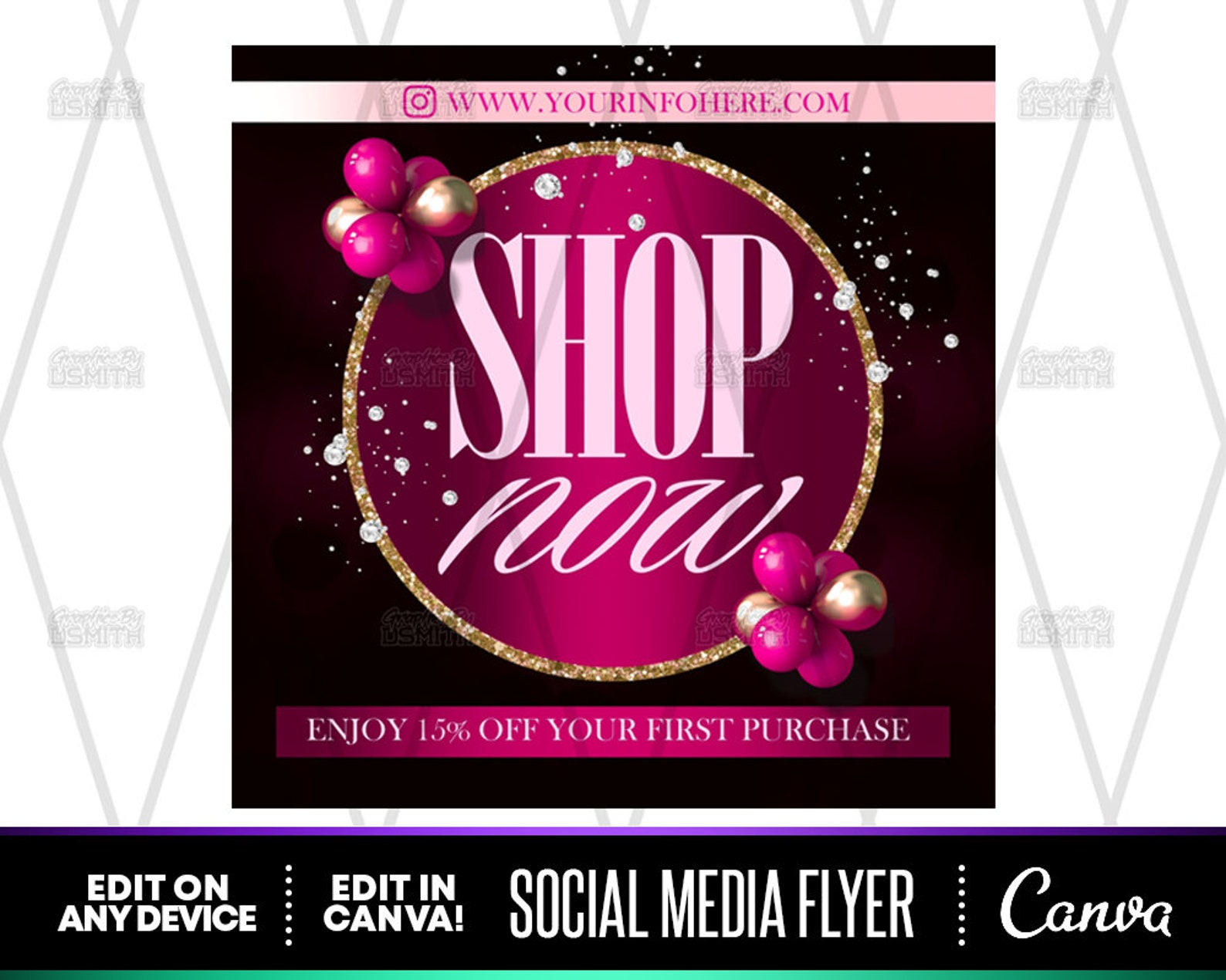 DIY Grand Opening Pink Carpet Canva Template, Premade Templates, Social ...