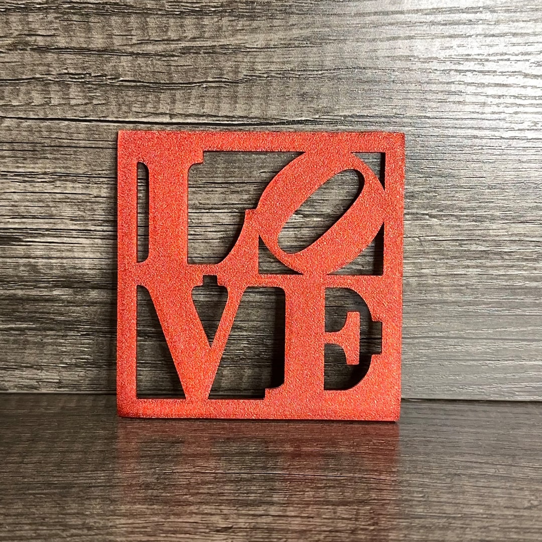 LOVE Coasters 3D Printed Philadelphia Love Statue Coasters Mug Glass ...