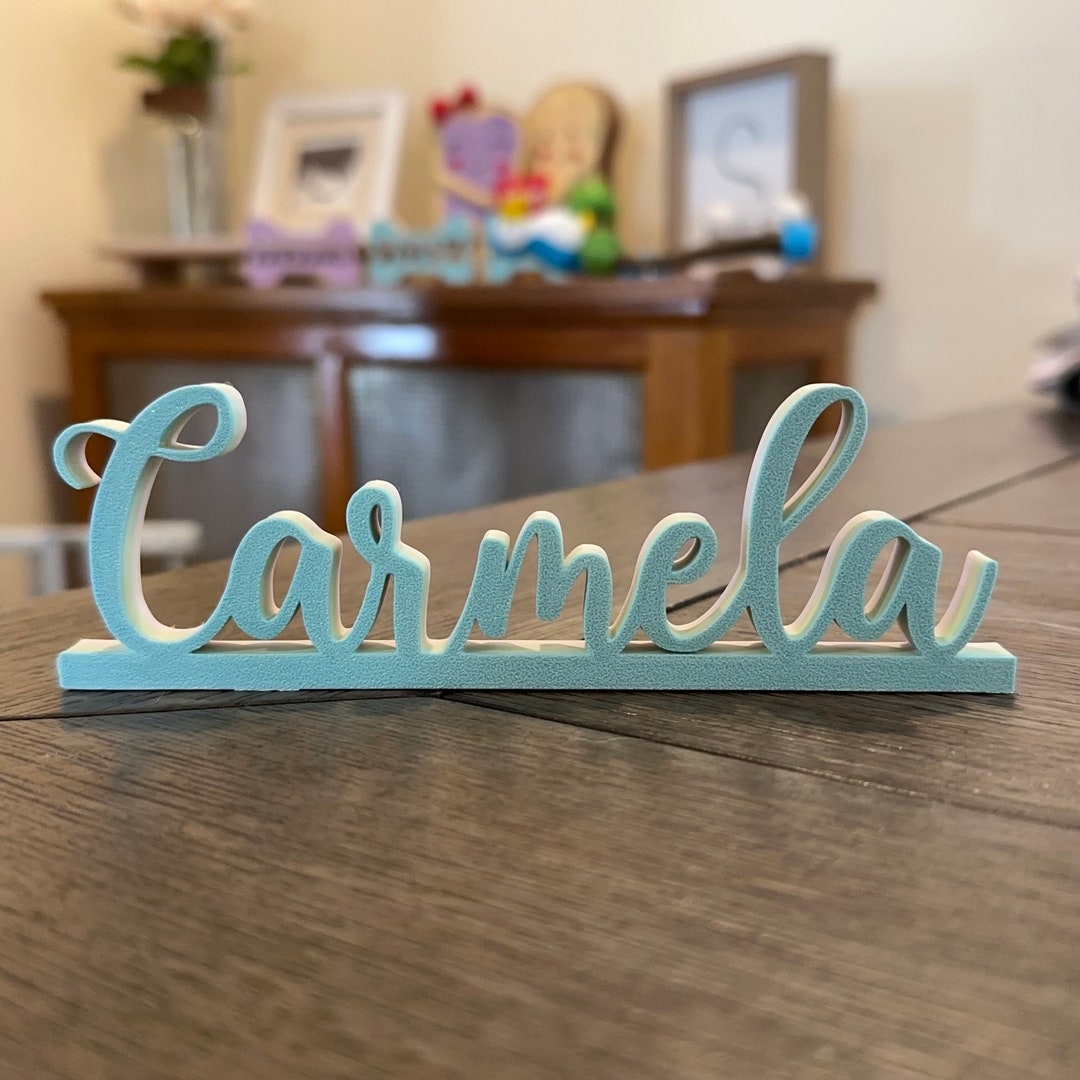 Personalized Table Top Name Sign 3D Printed Multiple Colors Available ...