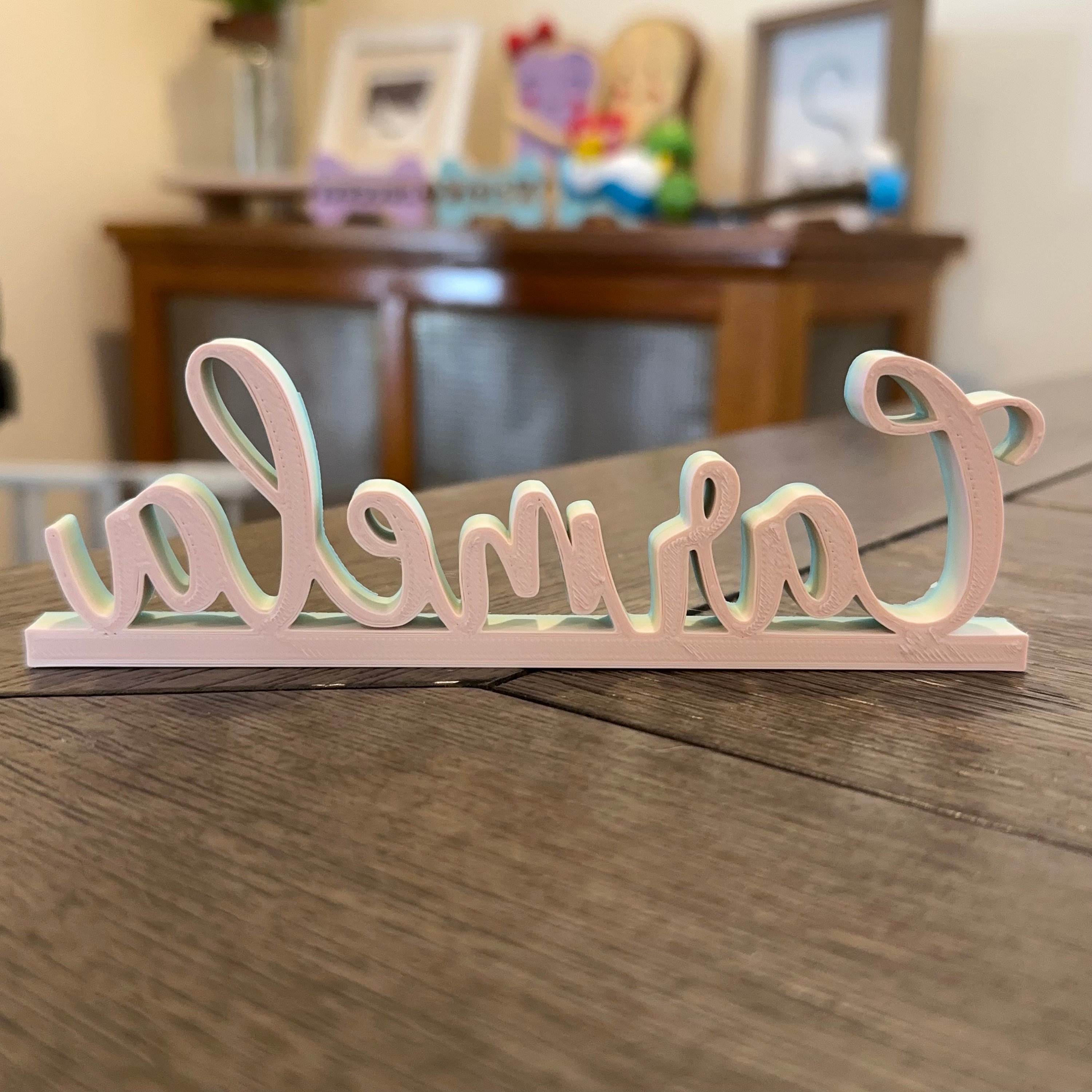 Personalized Table Top Name Sign 3D Printed Multiple Colors Available ...