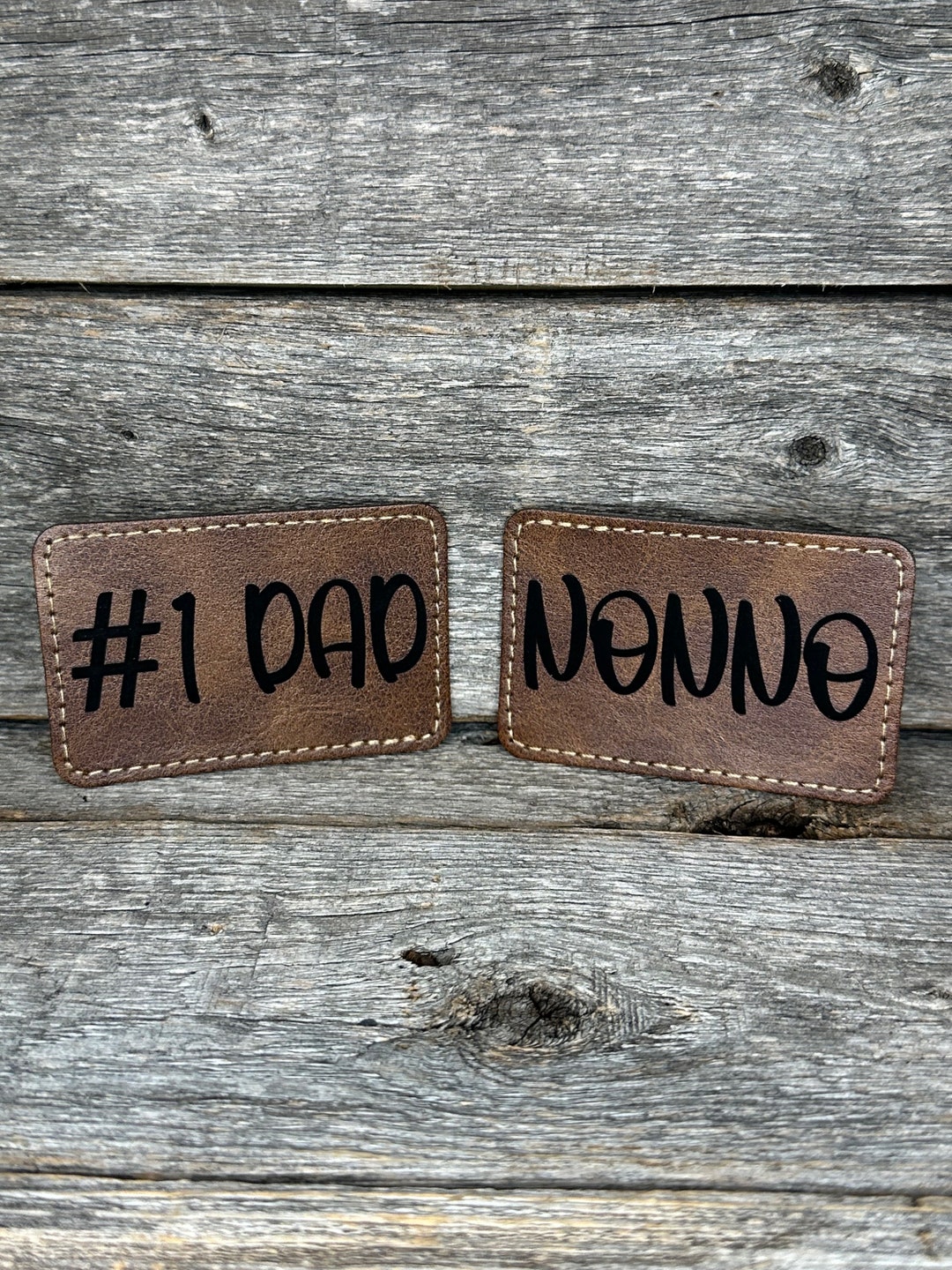 Personalalized Leatherette Patches Gift Ideas Unisex Custom Design or Personalize Hat Patches ...