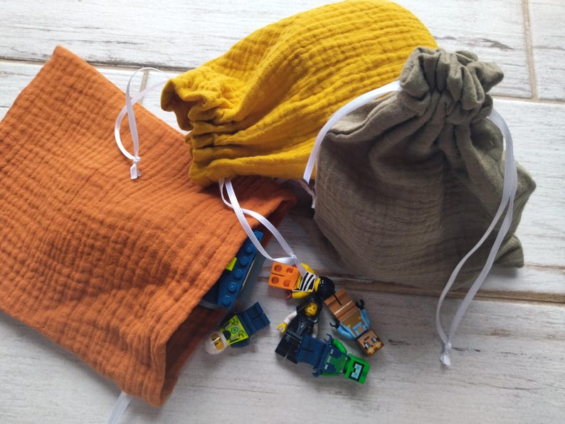 Double Gauze Gift Bags, Muslin Cotton Reusable Gift Wrapping, Eco ...