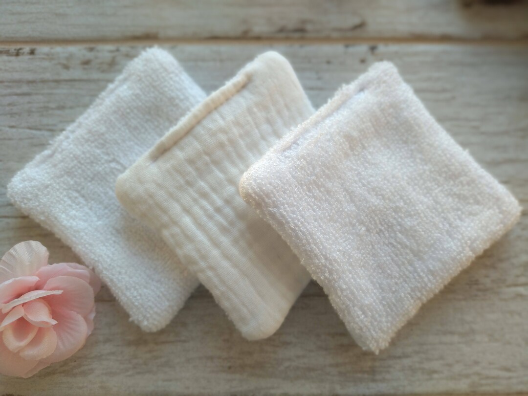 Bamboo & Muslin Extra Soft Face Pads, Set of Reusable Makeup Remover ...