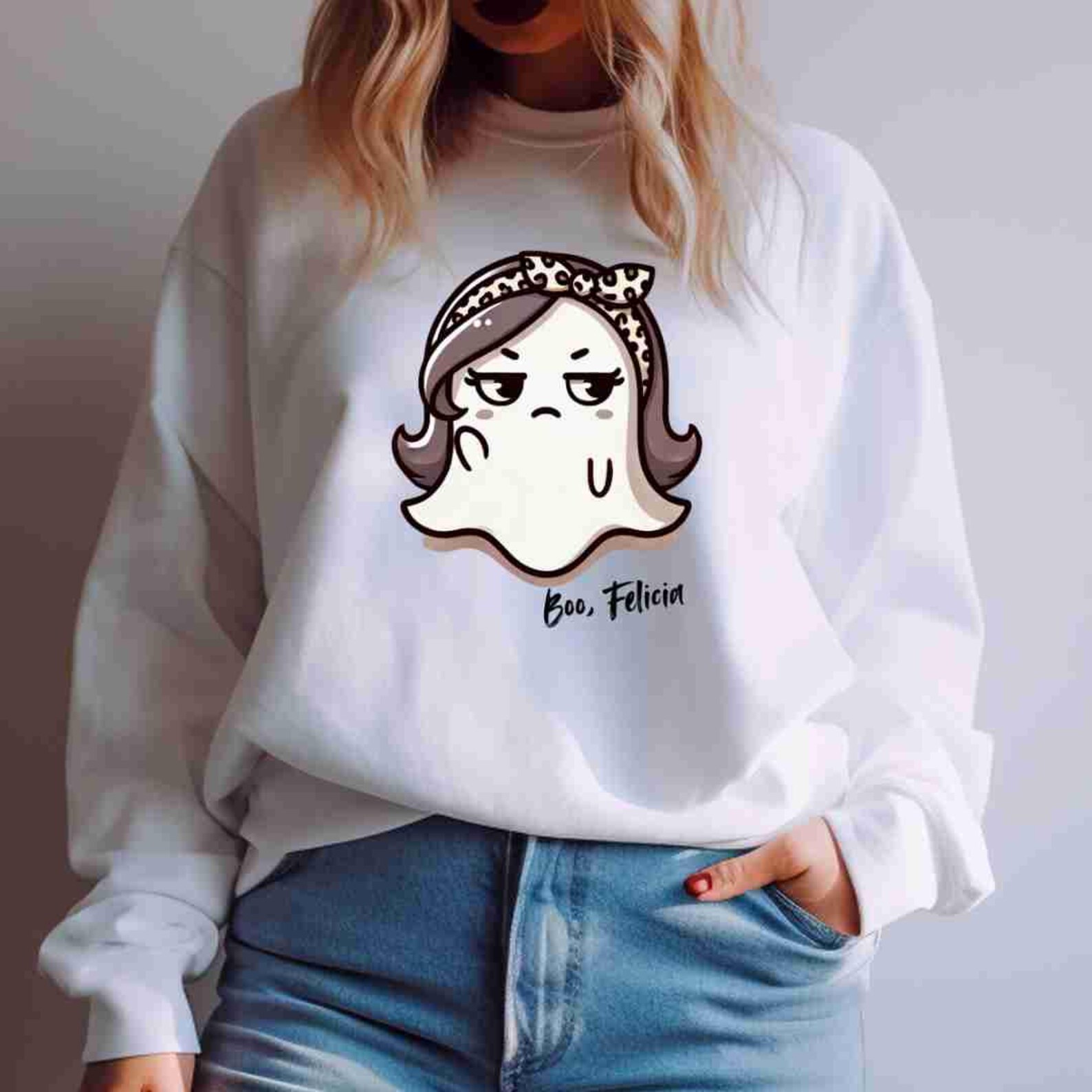 Boo Felicia Halloween Ghost PNG SVG Light & Dark Lettering for Crafts ...