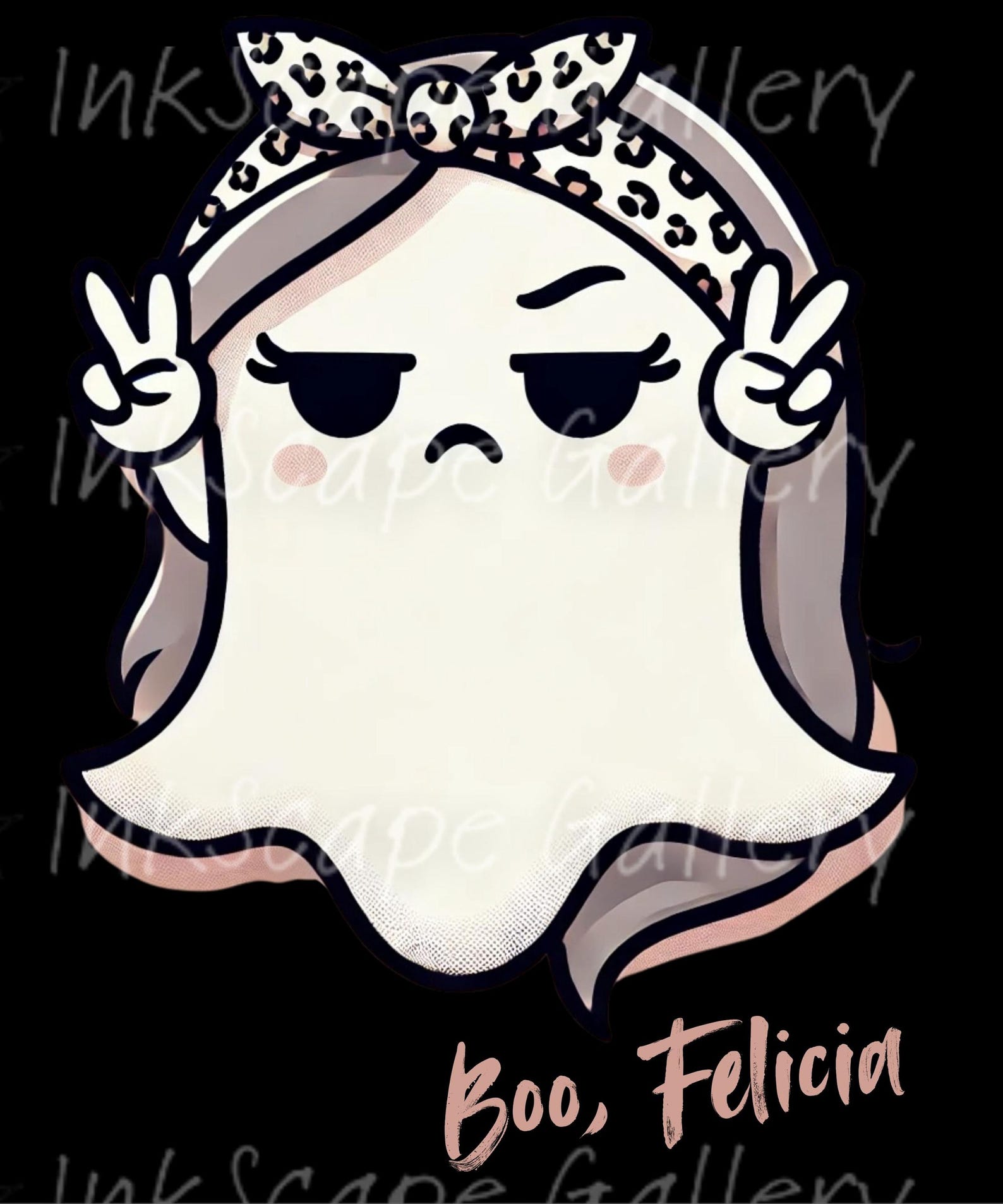 Boo Felicia Halloween Ghost PNG SVG Light & Dark Lettering for Crafts ...