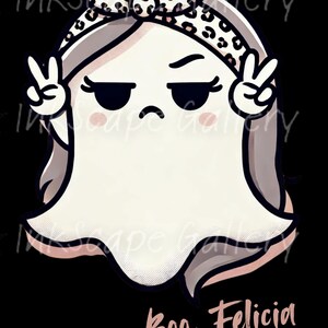 Boo Felicia Halloween Ghost PNG SVG Light & Dark Lettering for Crafts ...
